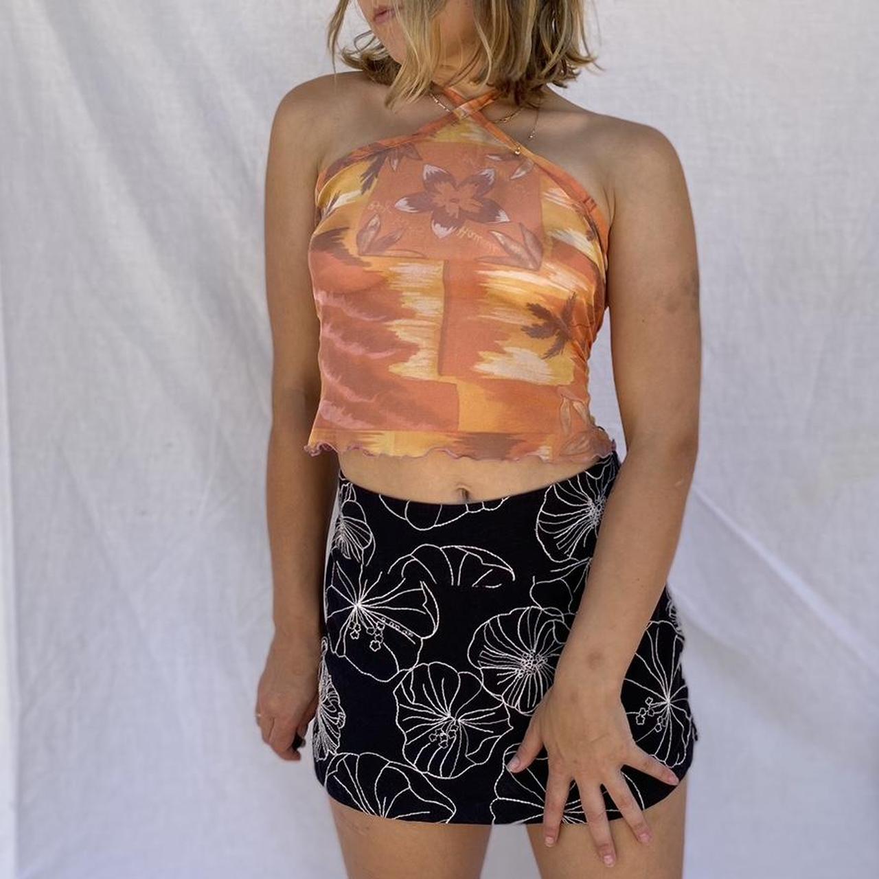 Sheer halter neck Made from vintage material... - Depop