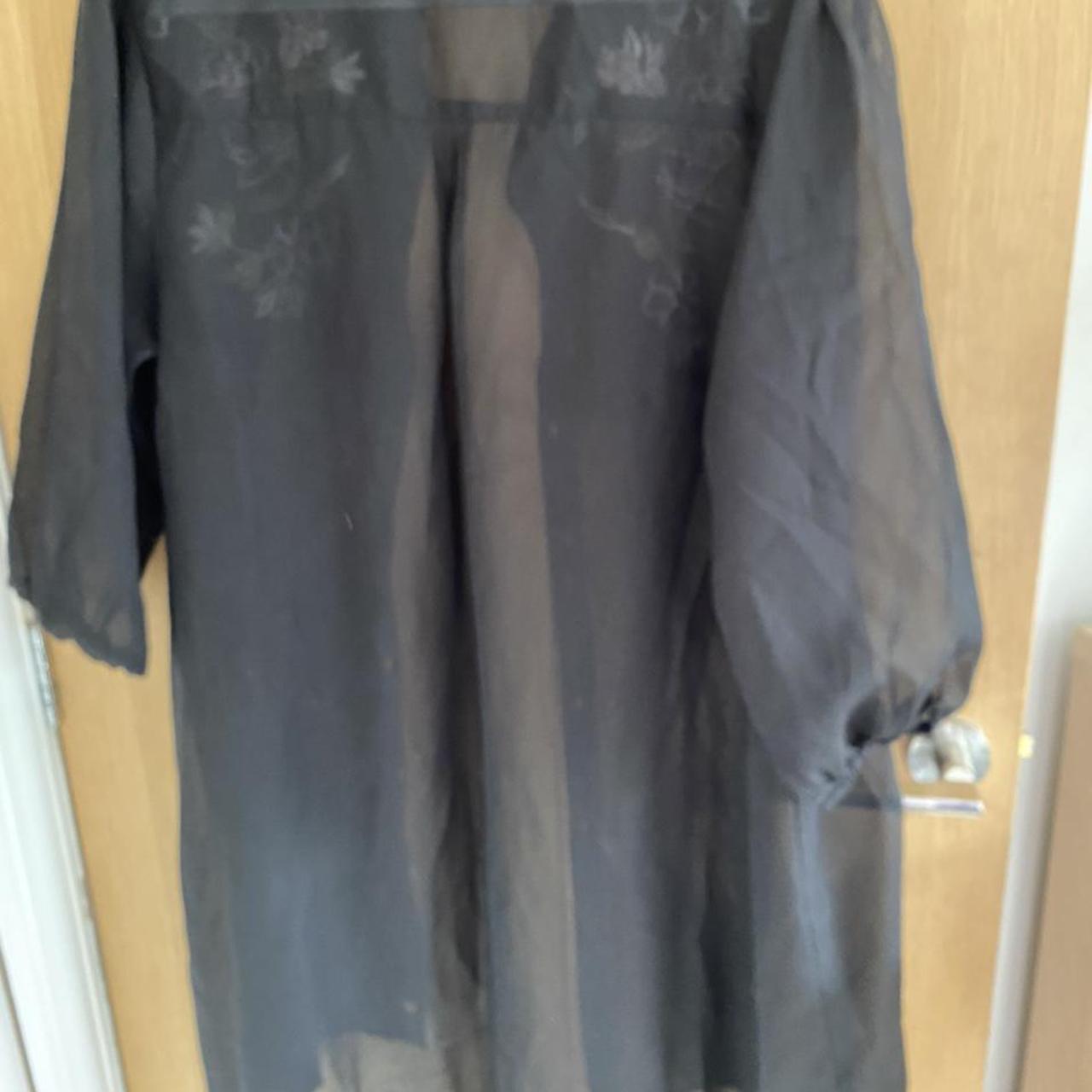 Boohoo black dress Black dress with flower print... - Depop