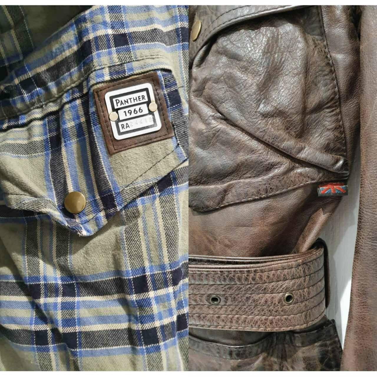 Women's Belstaff Panther 1966 Leather Jacket in aged... - Depop