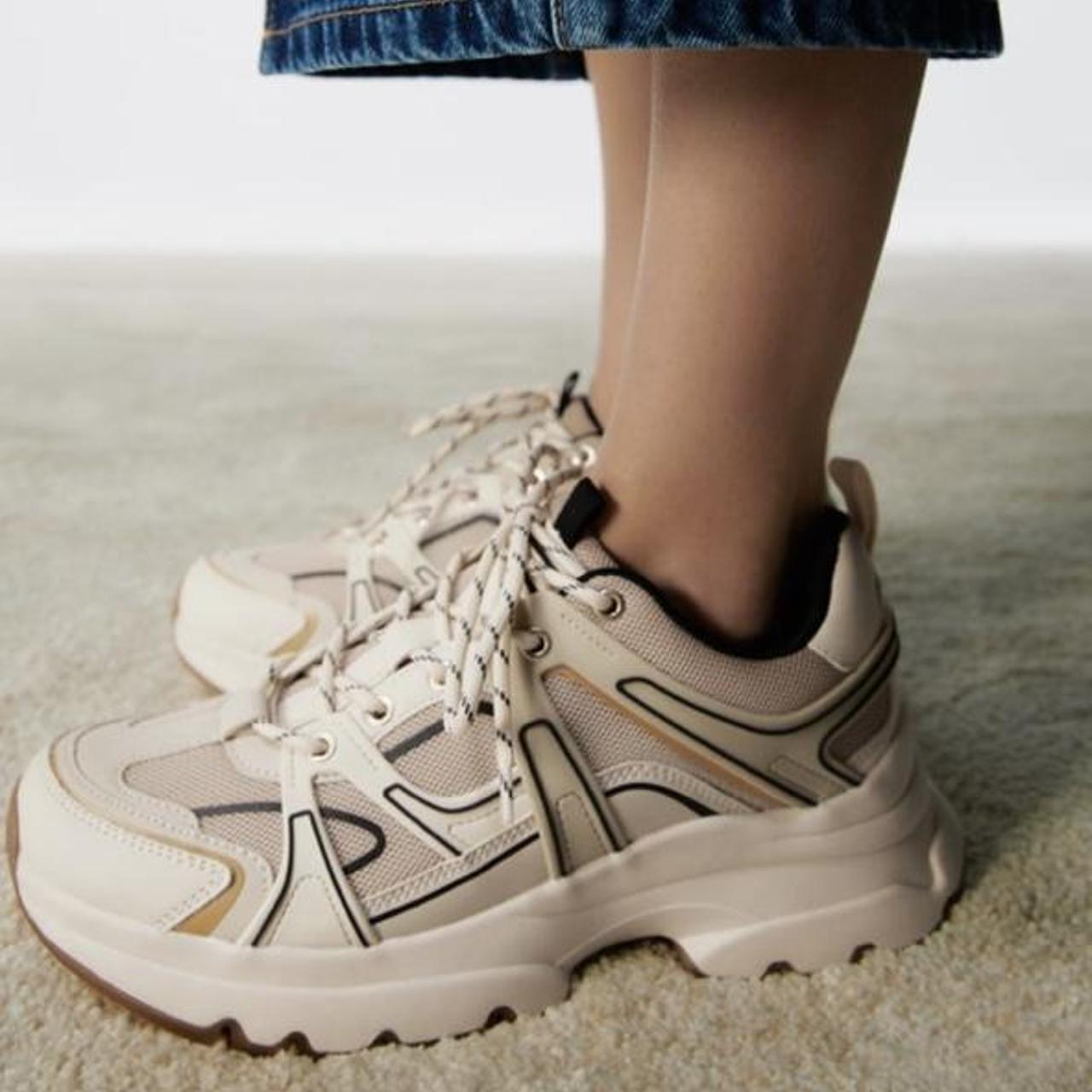 Zara Chunky Sneakers Size US 7.5/EU 38 Brand New W... - Depop