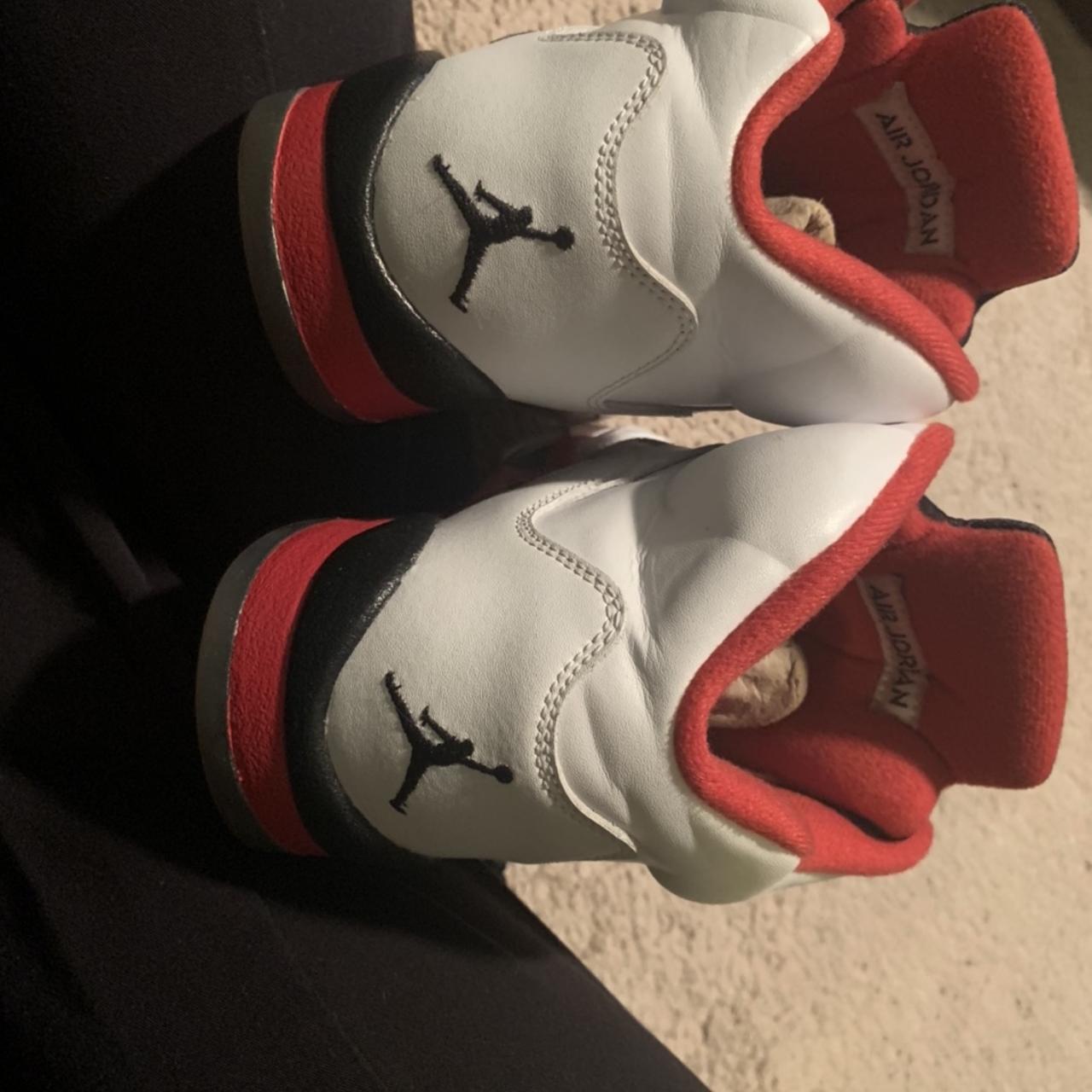 jordan fire red 5”s size 7y #jordan #size7 - Depop