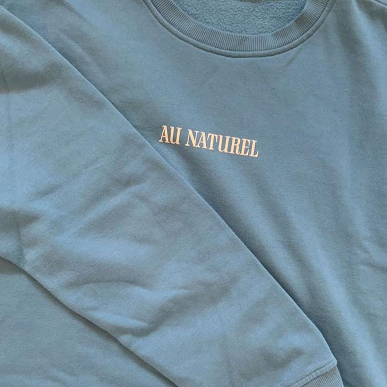 Sage green jumper with yellow writing 🌿 #jumper... - Depop