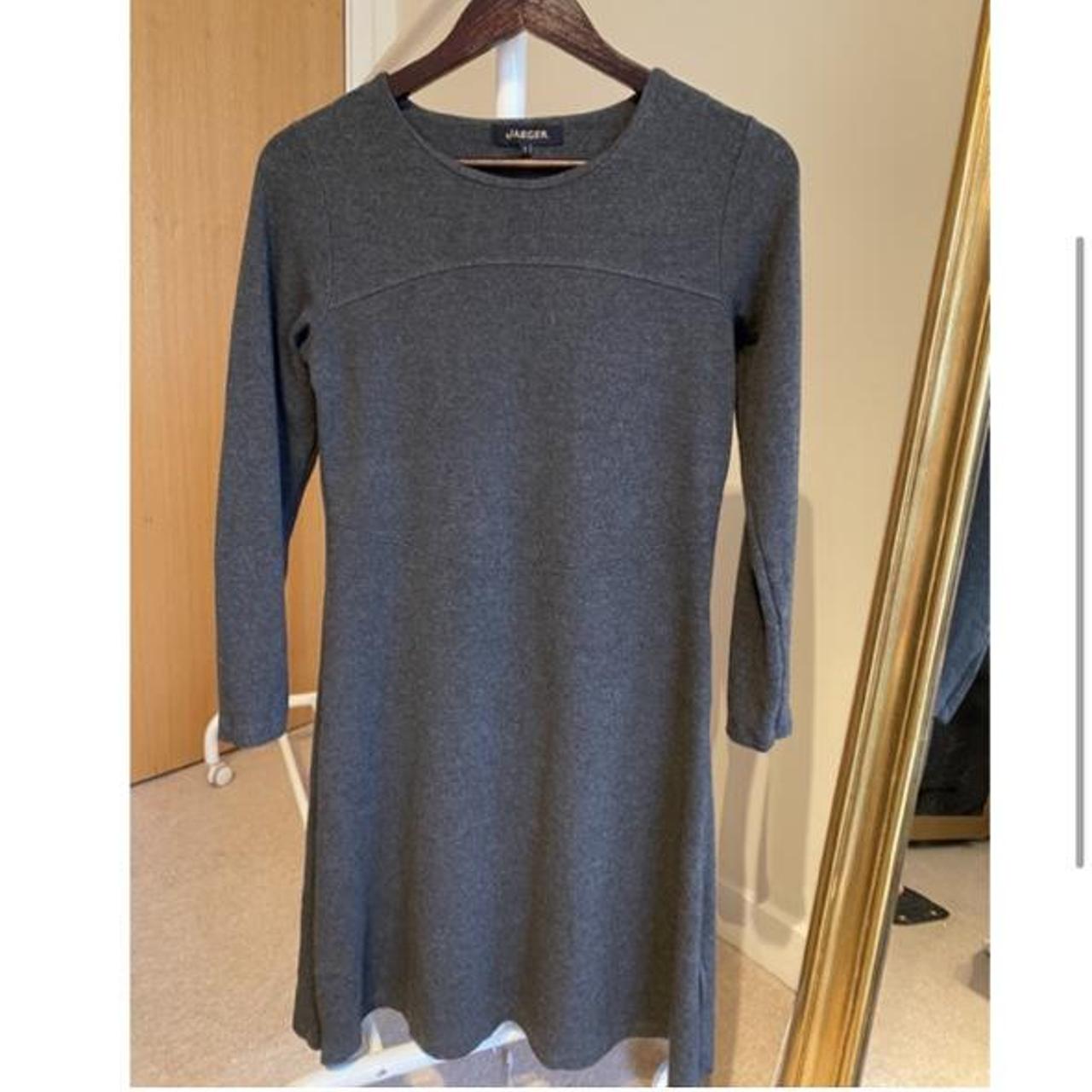 Jaeger grey dress size small. - Depop