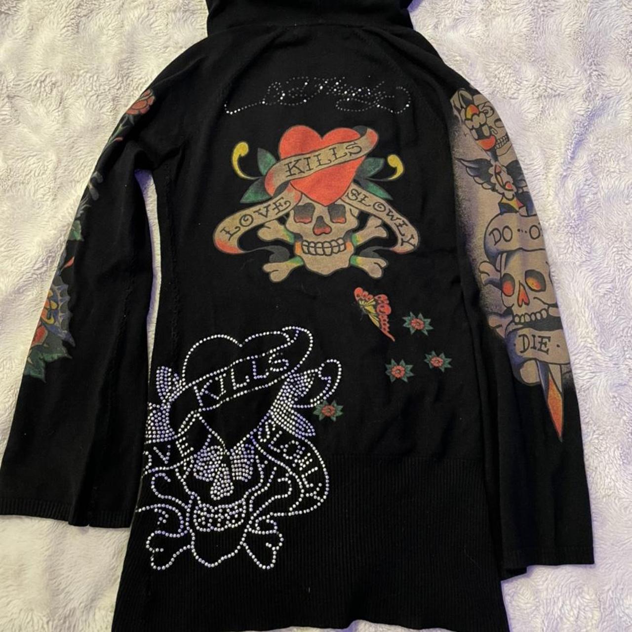 Ed Hardy Women's Black Jumper | Depop