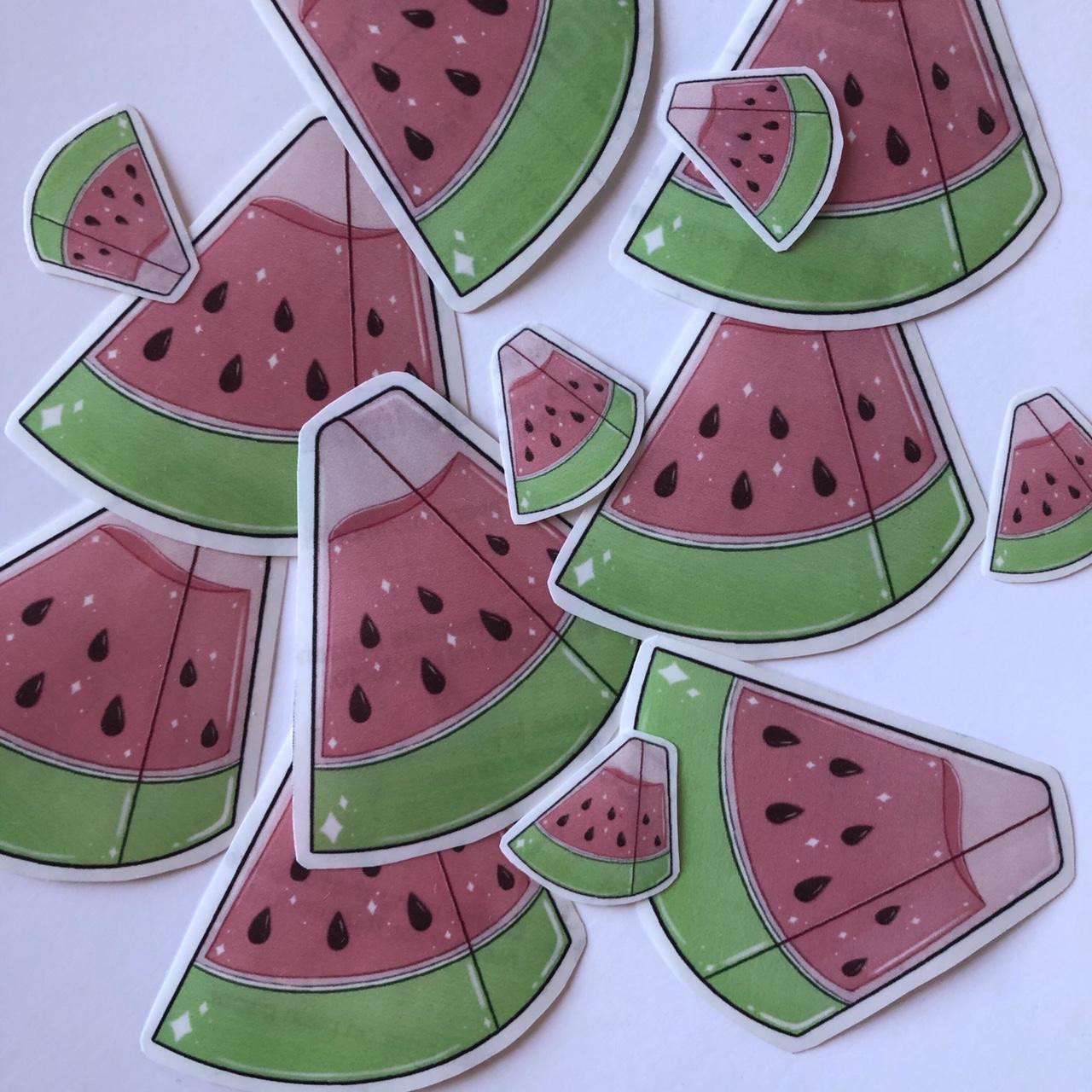 CLEAR AESTHETIC WATERMELON STICKER 🍉 • About 2 1/3... - Depop