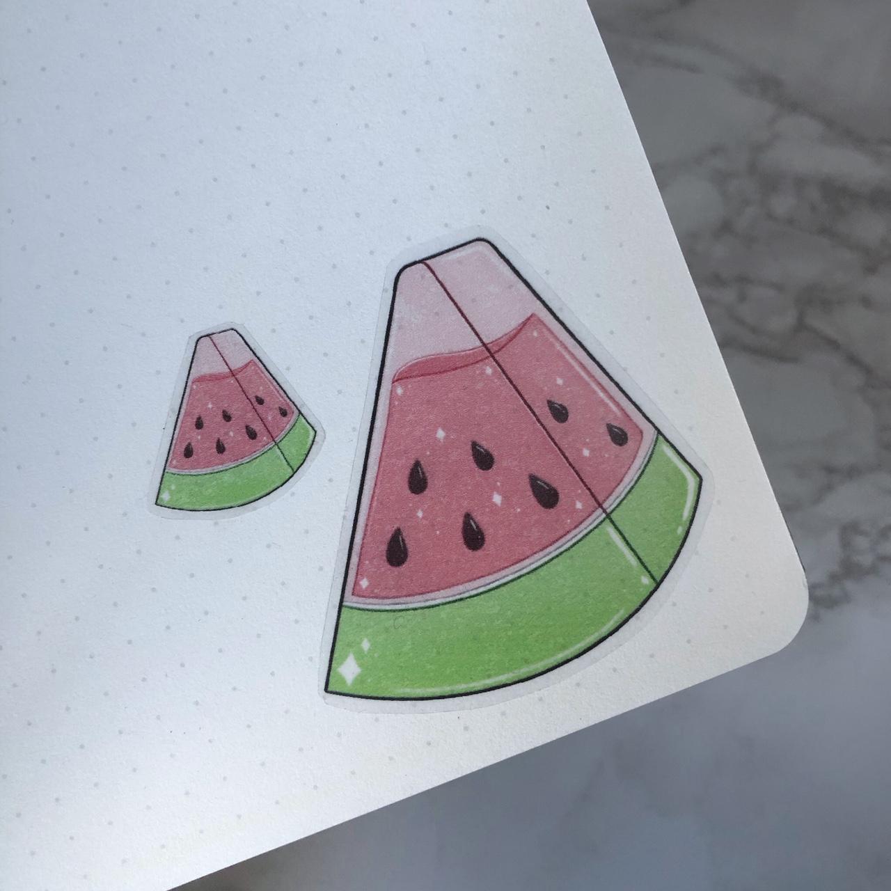 CLEAR AESTHETIC WATERMELON STICKER 🍉 • About 2 1/3... - Depop