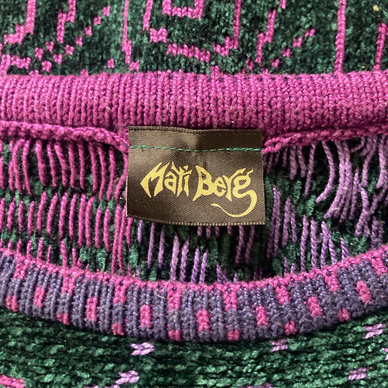 Women's Purple and Green Jumper | Depop