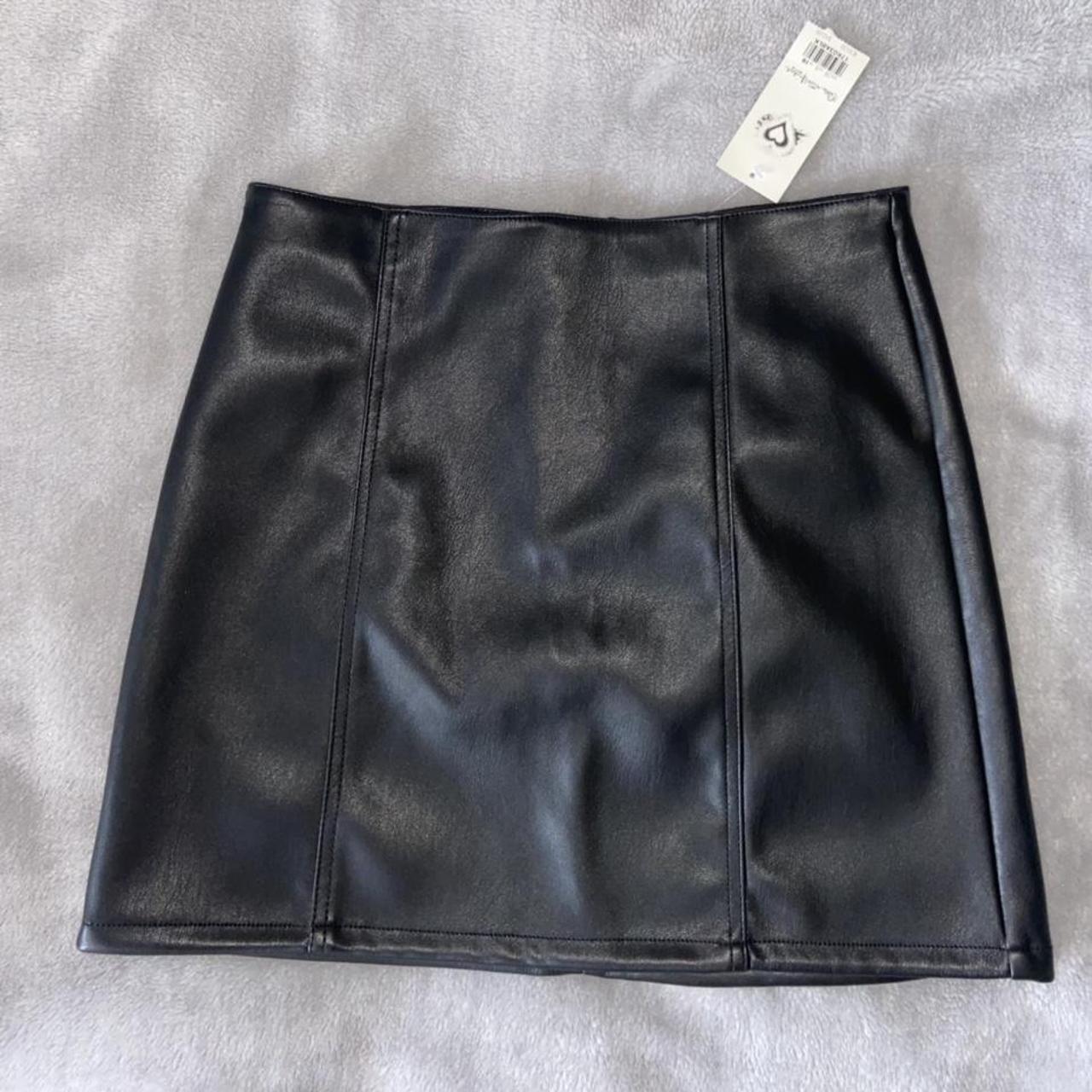 Miss Selfridge Faux Leather Black Mini Skirt Never Depop