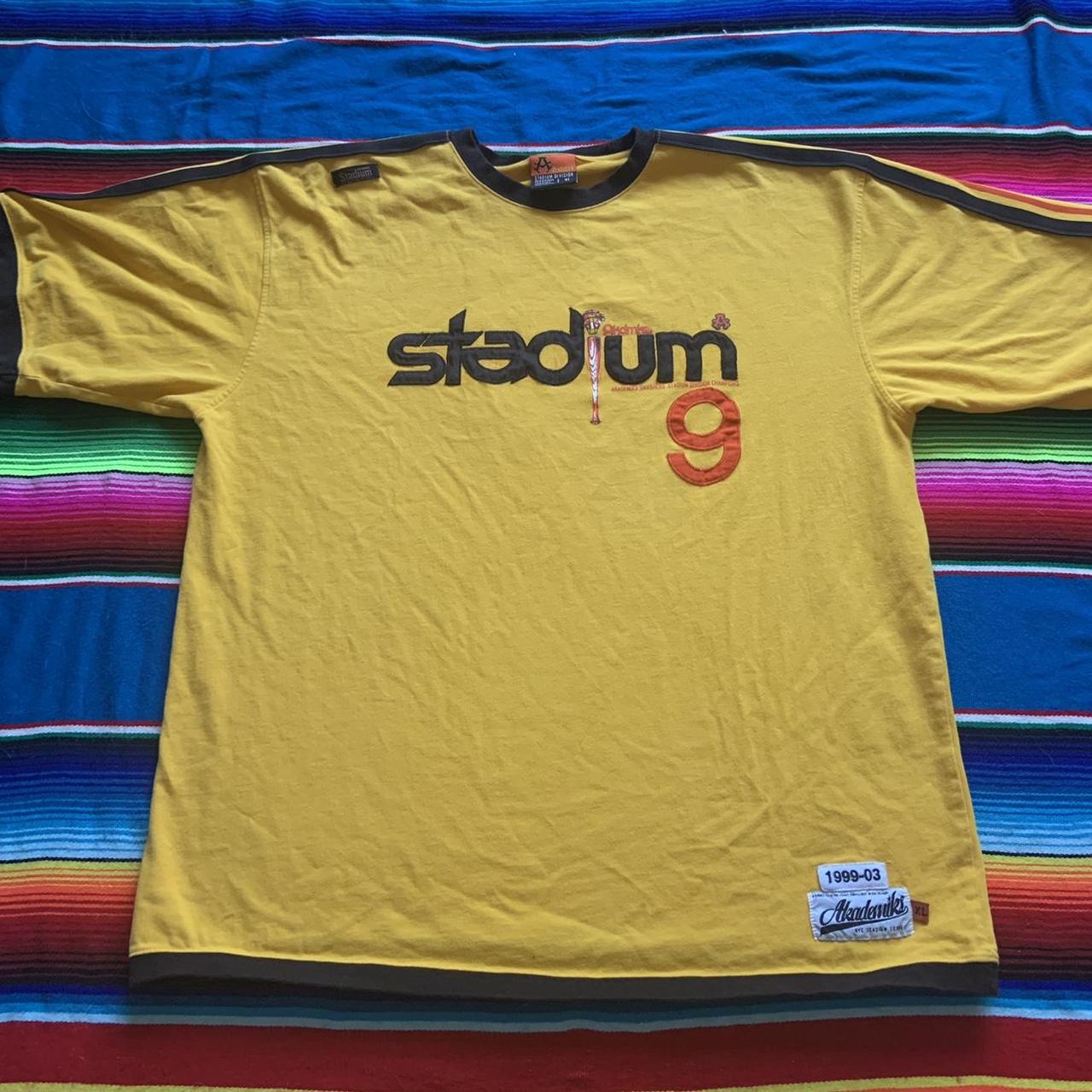 Yellow vintage y2k AKADEMIKS Stadium Division jersey... - Depop
