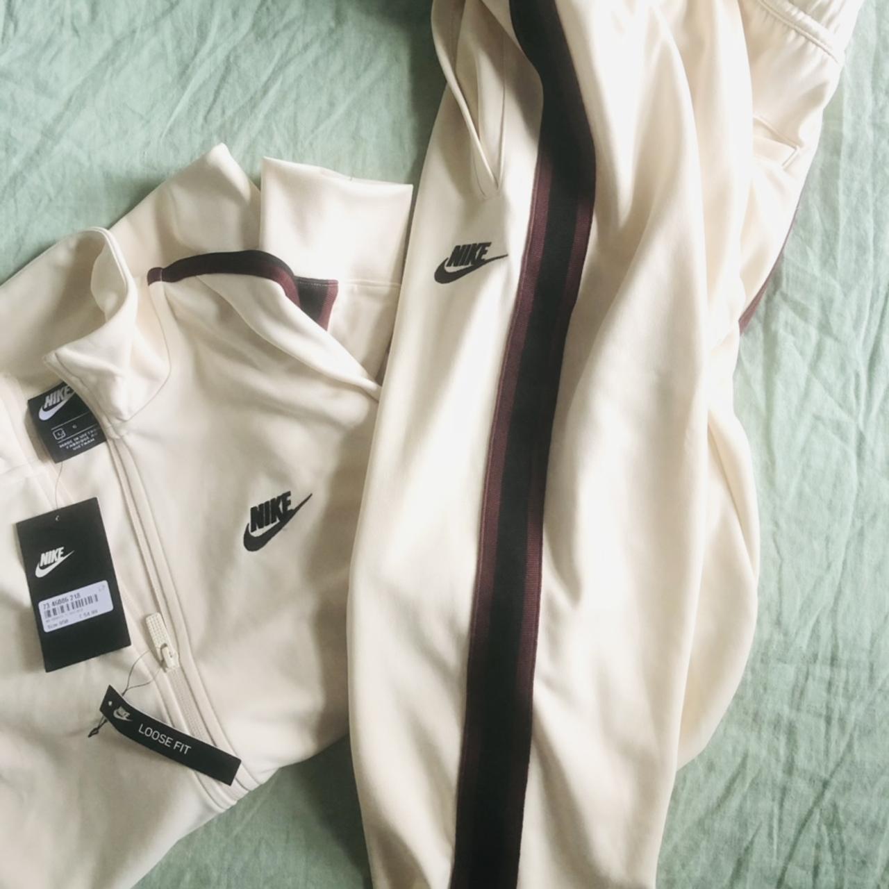 NIKE matching tracksuit - hoodie is a L, bottoms are... - Depop