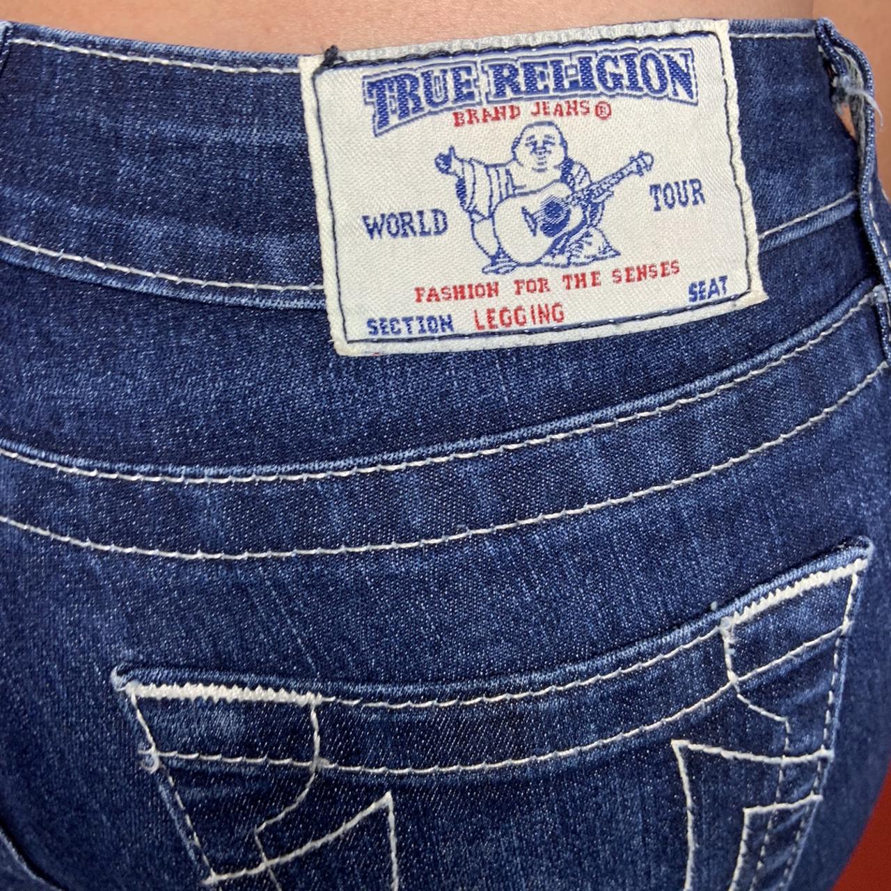 Super flattering True Religions A nice dark wash... - Depop
