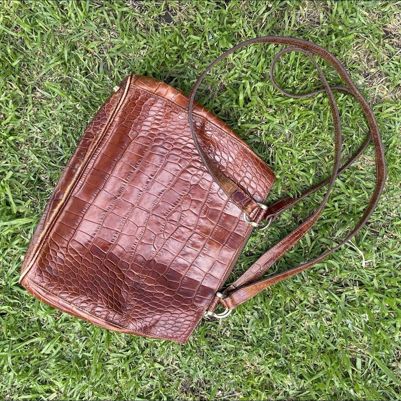 Vintage Milano brown crocodile bag 🎀 a bit of ware... - Depop
