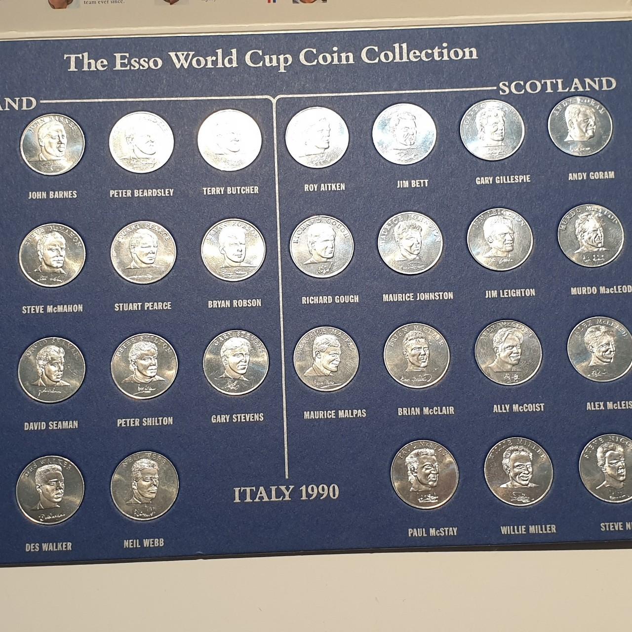 Italy 1990 England & Scotland Esso Coin Collection - Depop