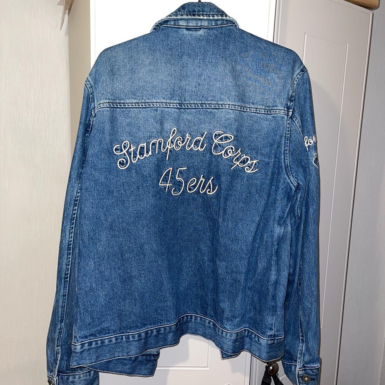 Topman classic fit denim jacket with a subtle... - Depop