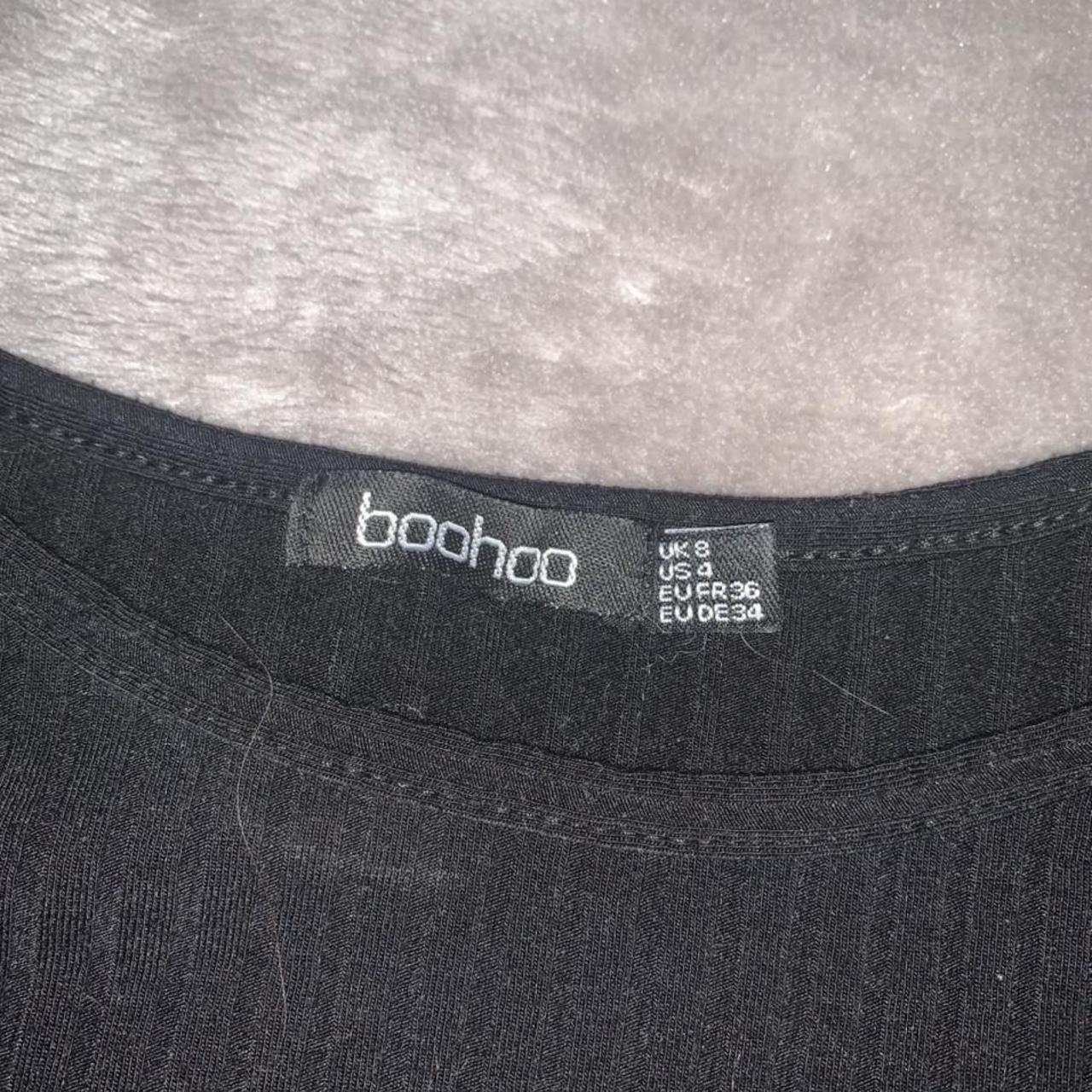 BOOHOO BLACK RIBBED BODYSUIT 🤍 WORN A COUPLE TIMES... - Depop