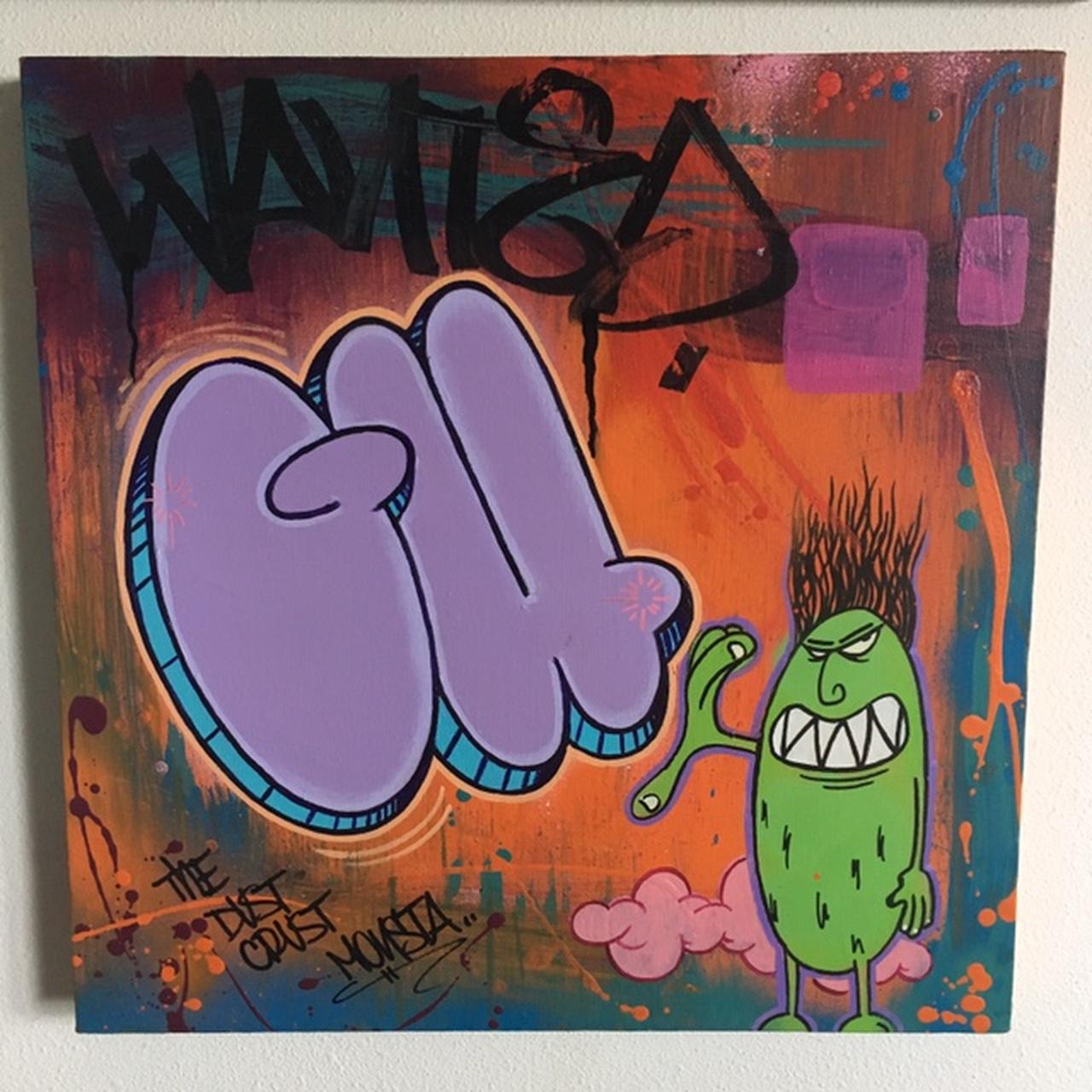 Ghost ris painting on canvas 24”x24” The dust crust... | Depop