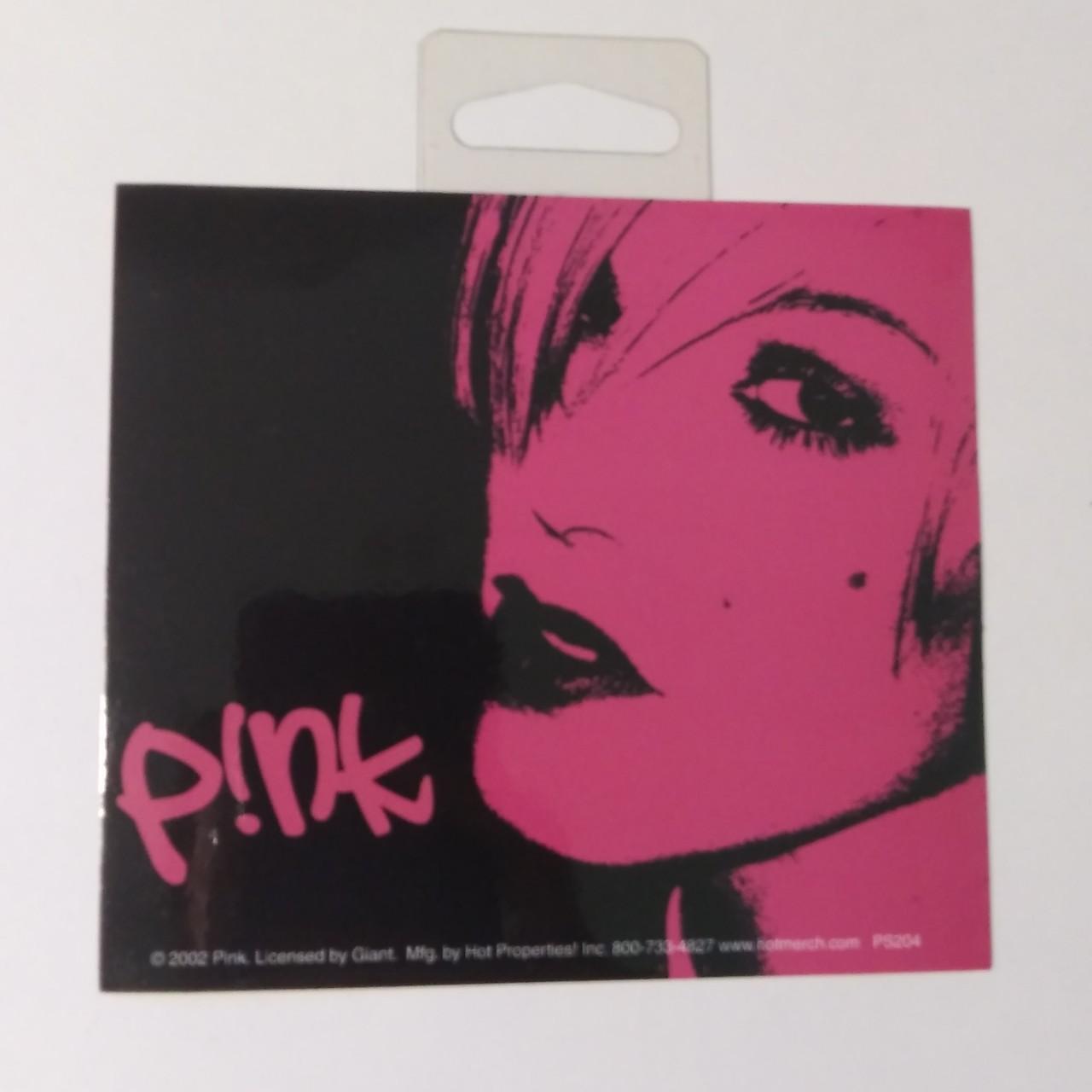 Pink vinyl sticker measures 4" by 4.5" wide. Good... - Depop