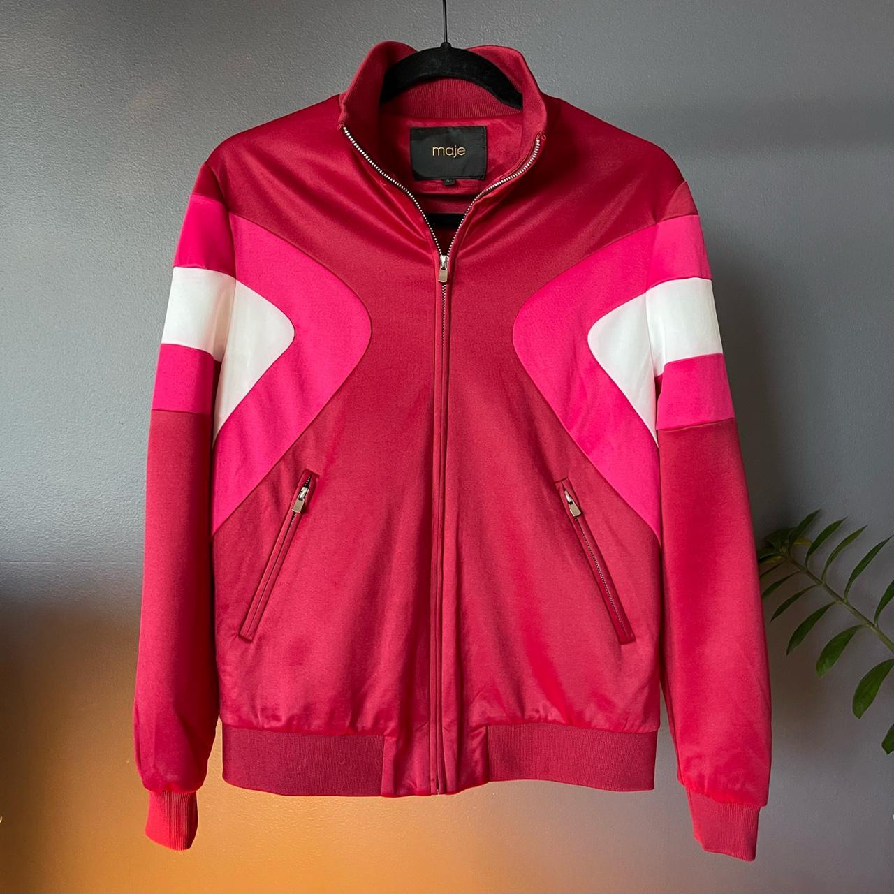 MAJE Color-block Stretch-knit Track Jacket Bundles... - Depop