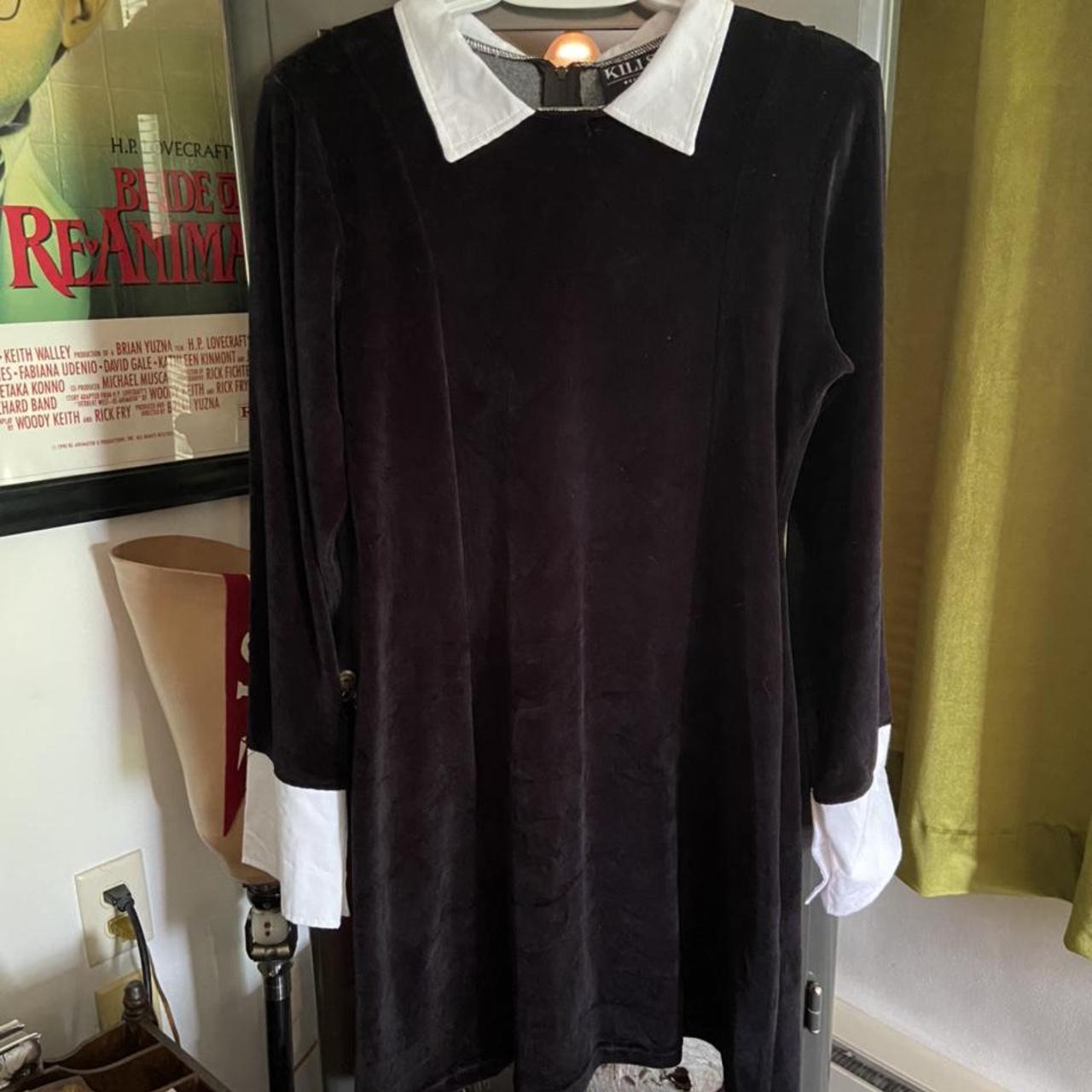 Killstar Women's White and Black Dress | Depop