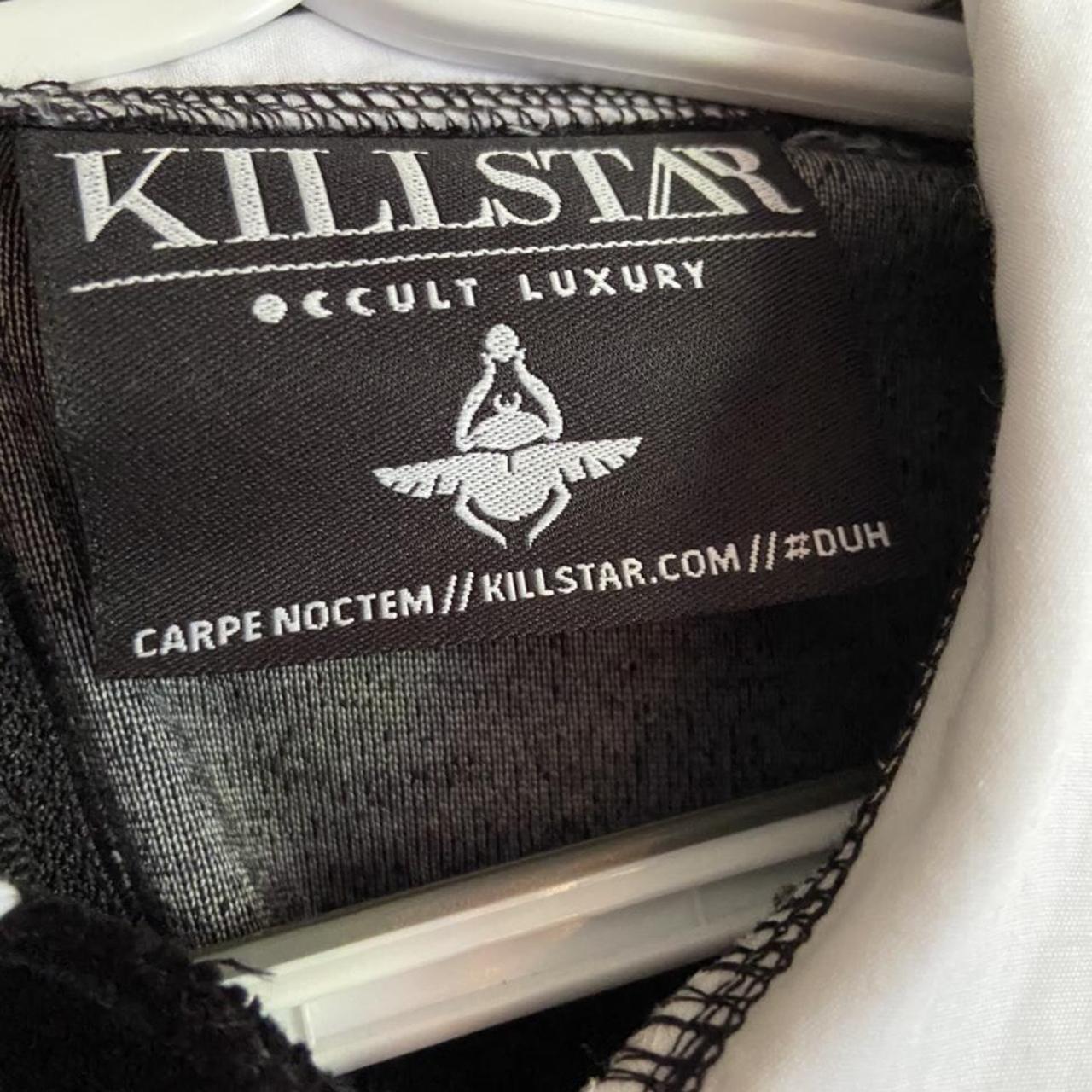 Killstar Women's White and Black Dress | Depop