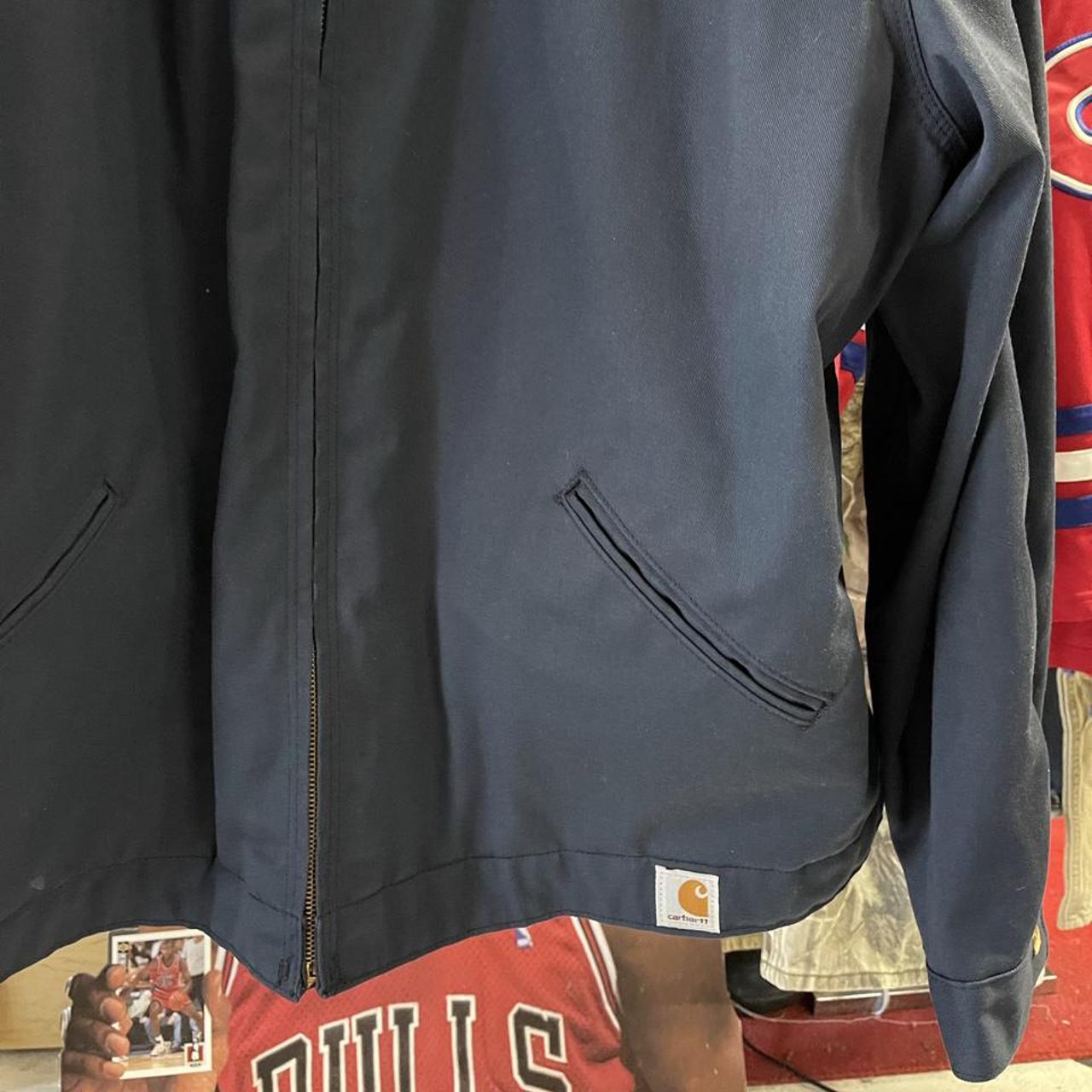 CARHARTT” Navy Blue Insulated Construction Jacket -... - Depop