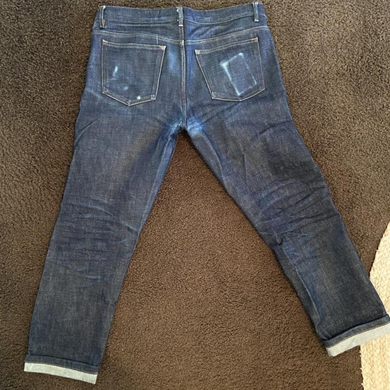 A.P.C. Men's Navy and Blue Jeans | Depop