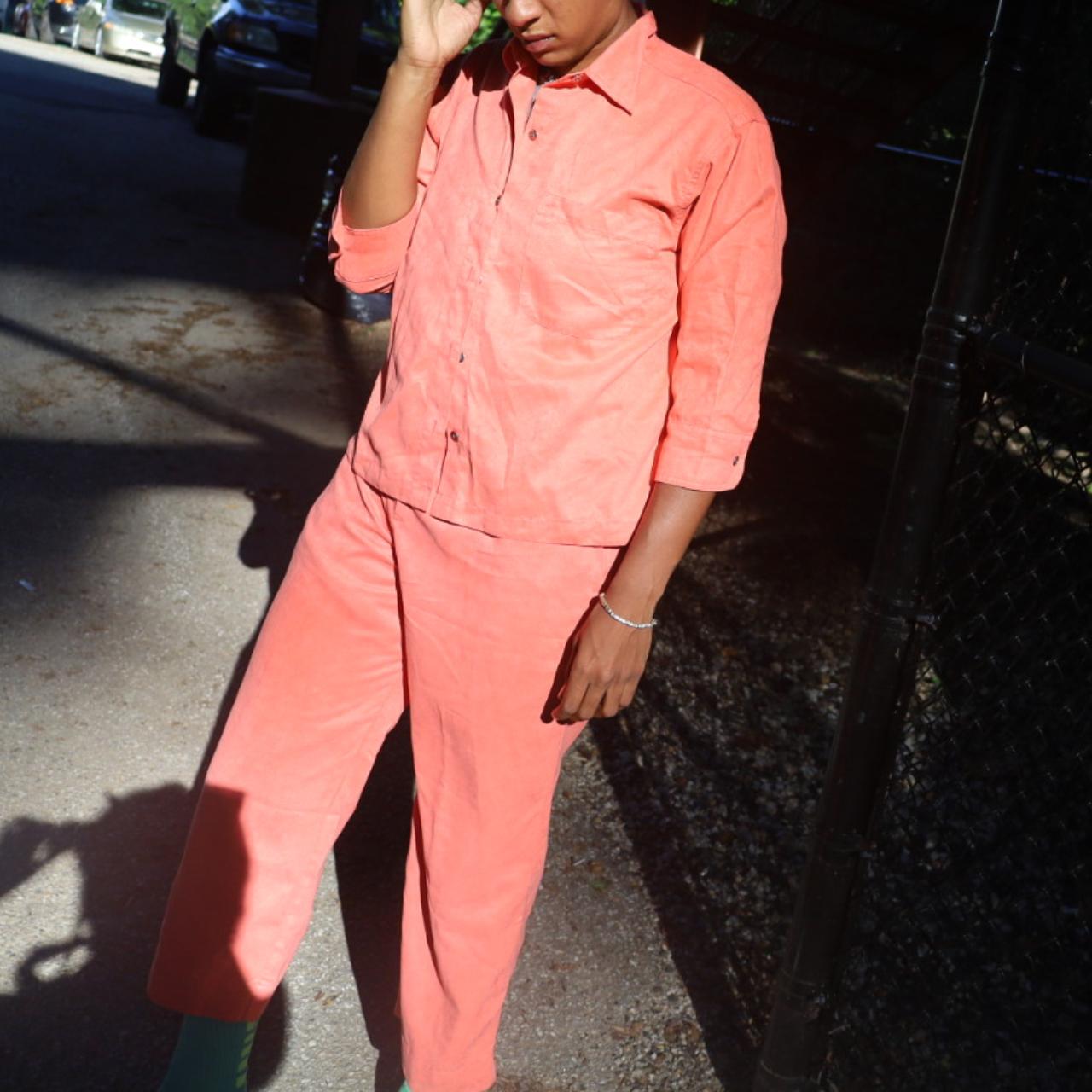 vintage chico design 2 piece set coral peachy... - Depop