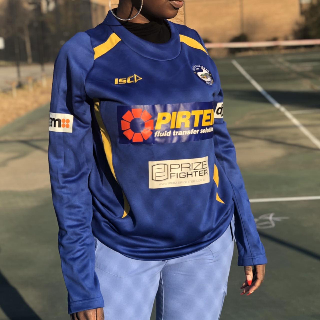 Pirtek Blue and yellow Long sleeve... - Depop