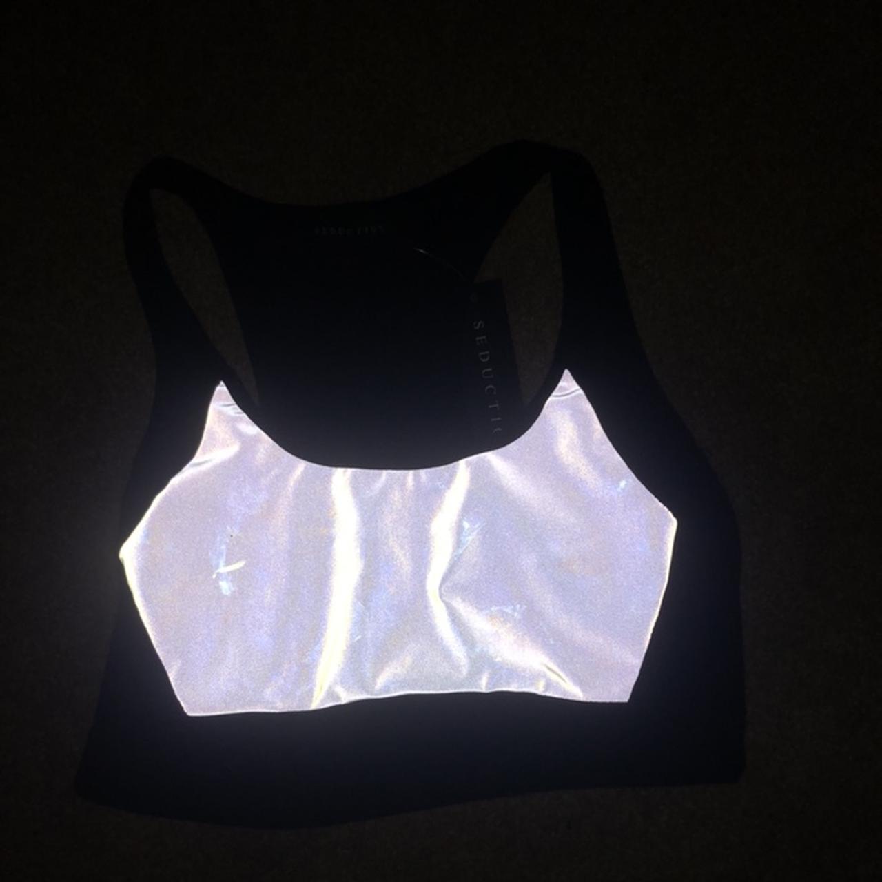 Seduction reflective crop top/bralette- size s-... - Depop