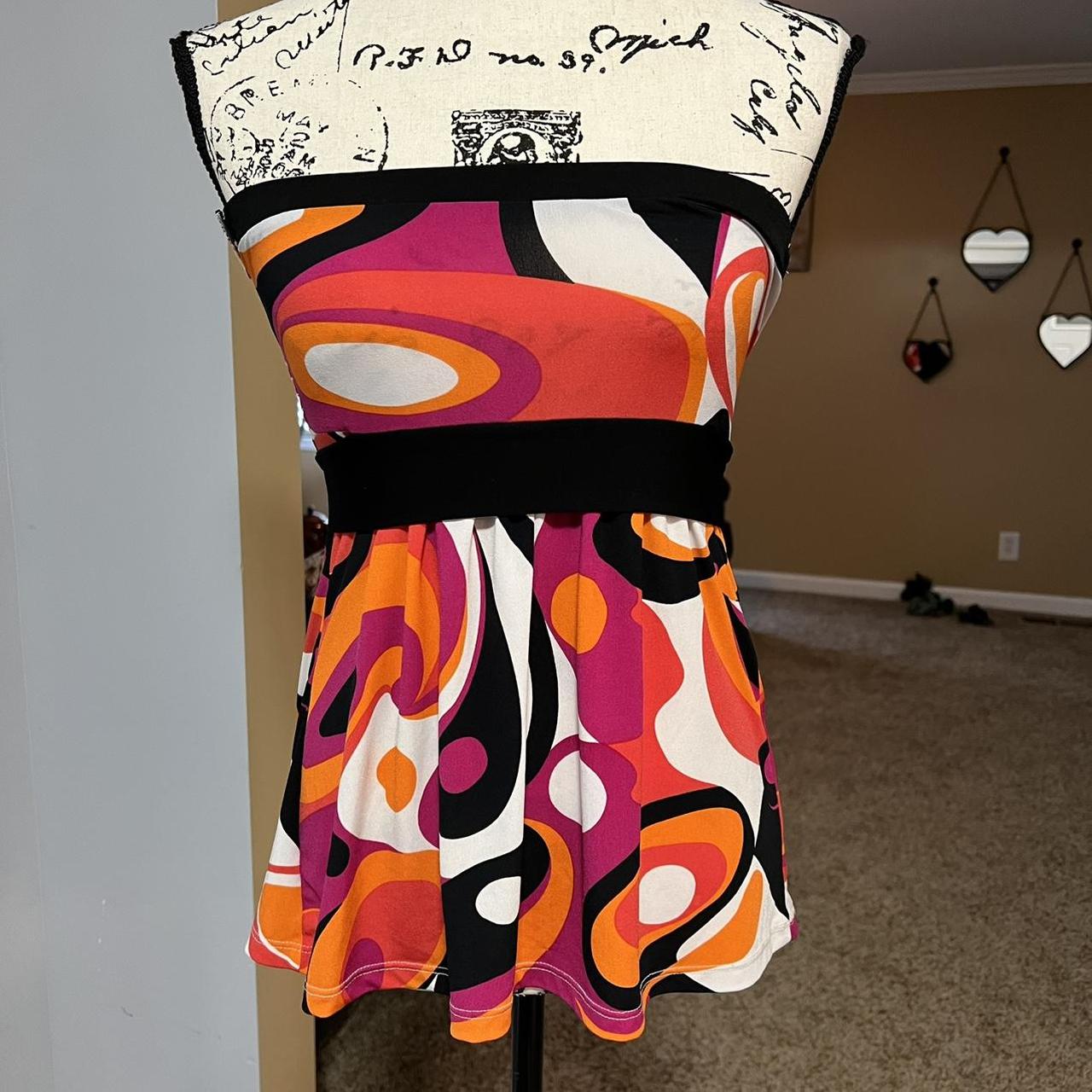 Groovy 70s Print Tube Top Brand: Wet Seal Size:... - Depop