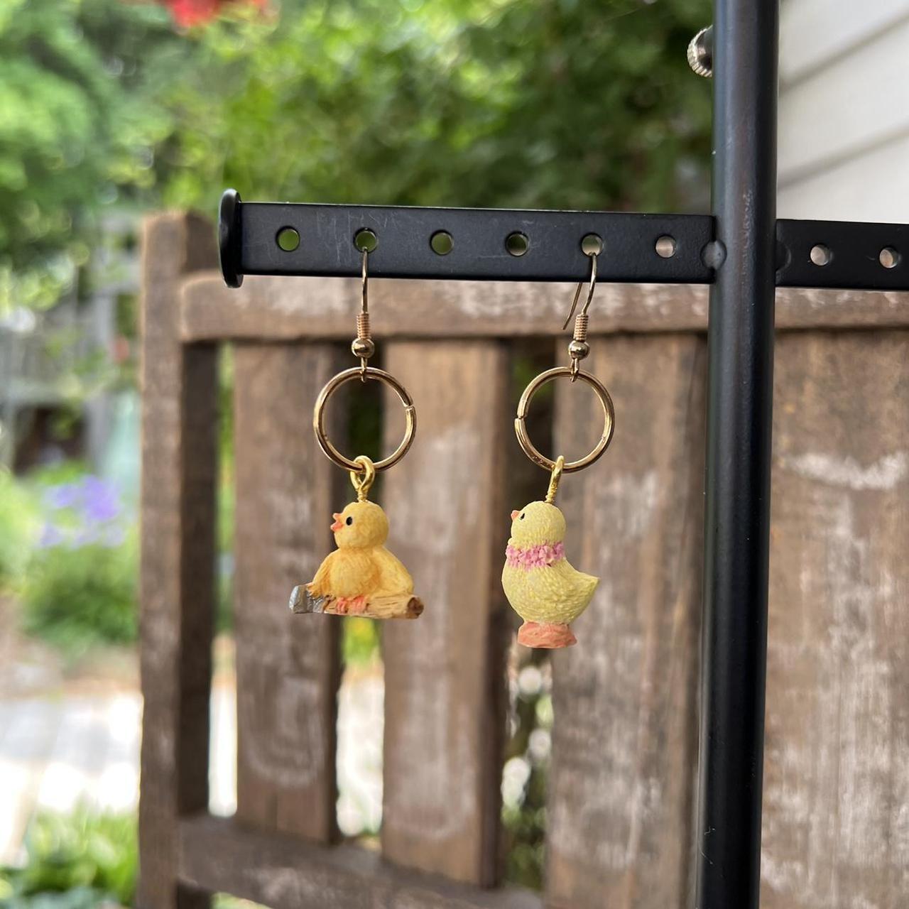 Small Chick Earrings Brand: Handmade by... - Depop