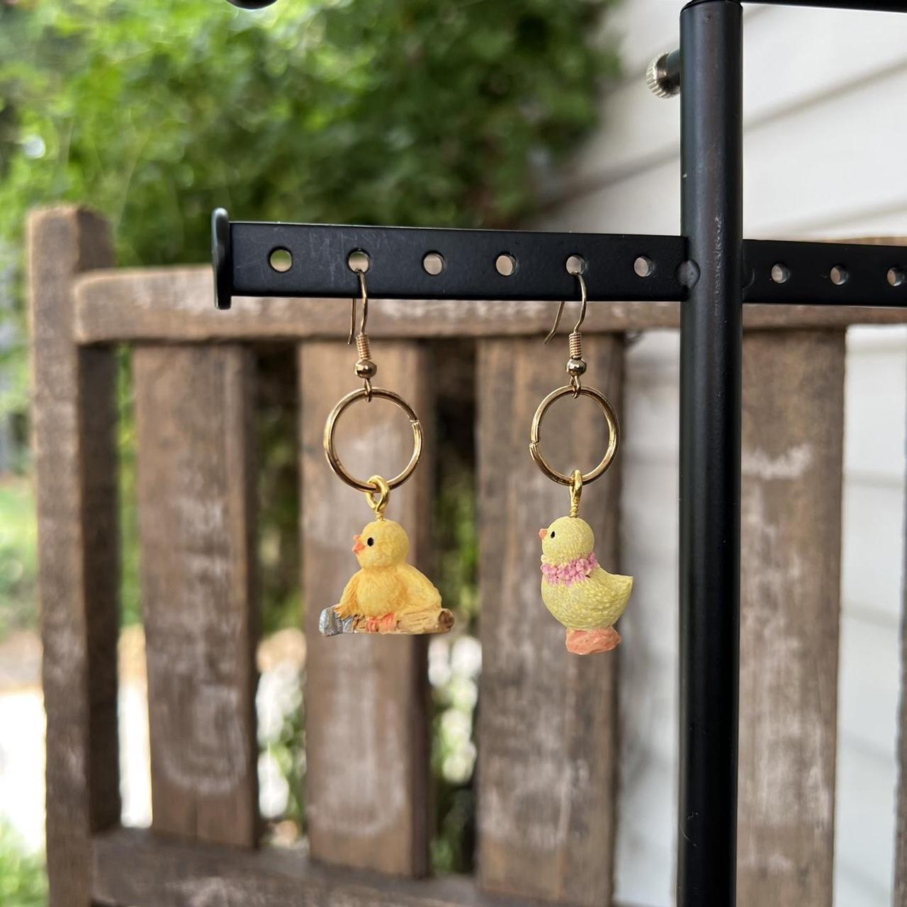 Small Chick Earrings Brand: Handmade by... - Depop