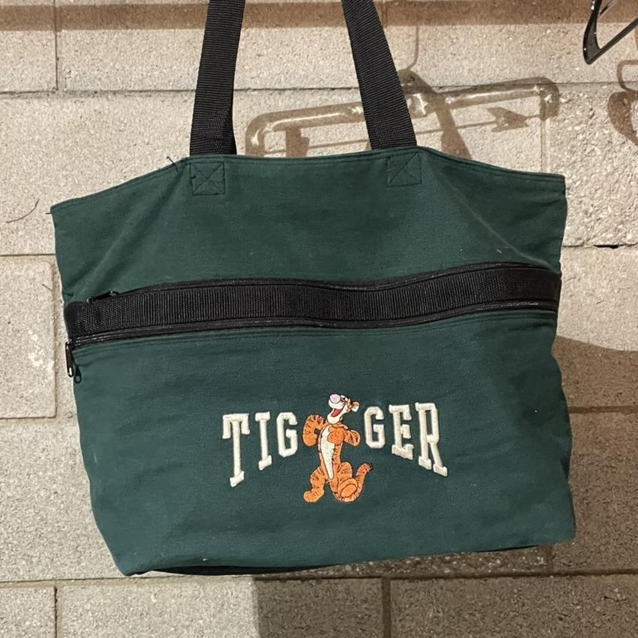 Vintage Disney Winnie-the-Pooh “Tigger” green tote... - Depop