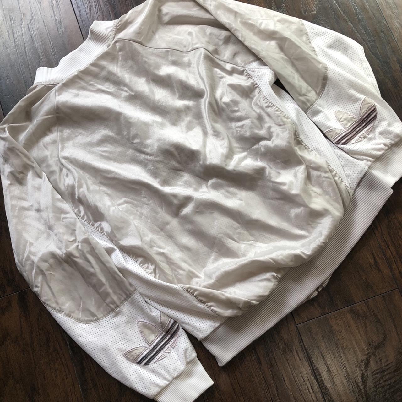 Adidas Men's Grey and White Jacket | Depop