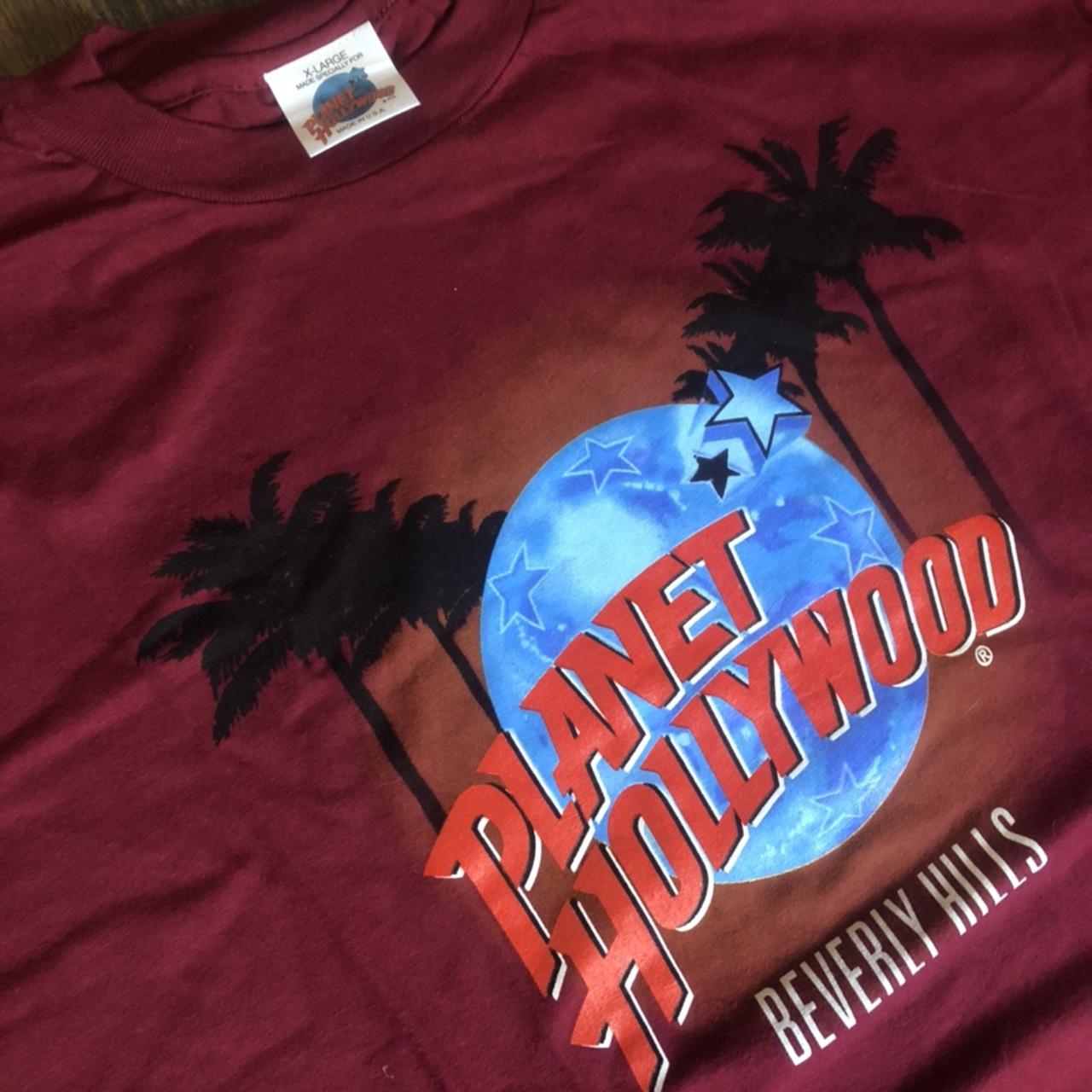 Vintage 90s Planet Hollywood shirt pit to pit:... - Depop