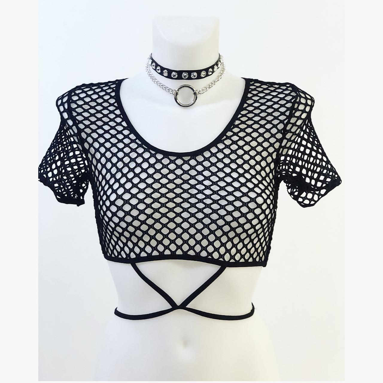 CUSTOMER PIC Fishnet Crop Top Body Harness... - Depop