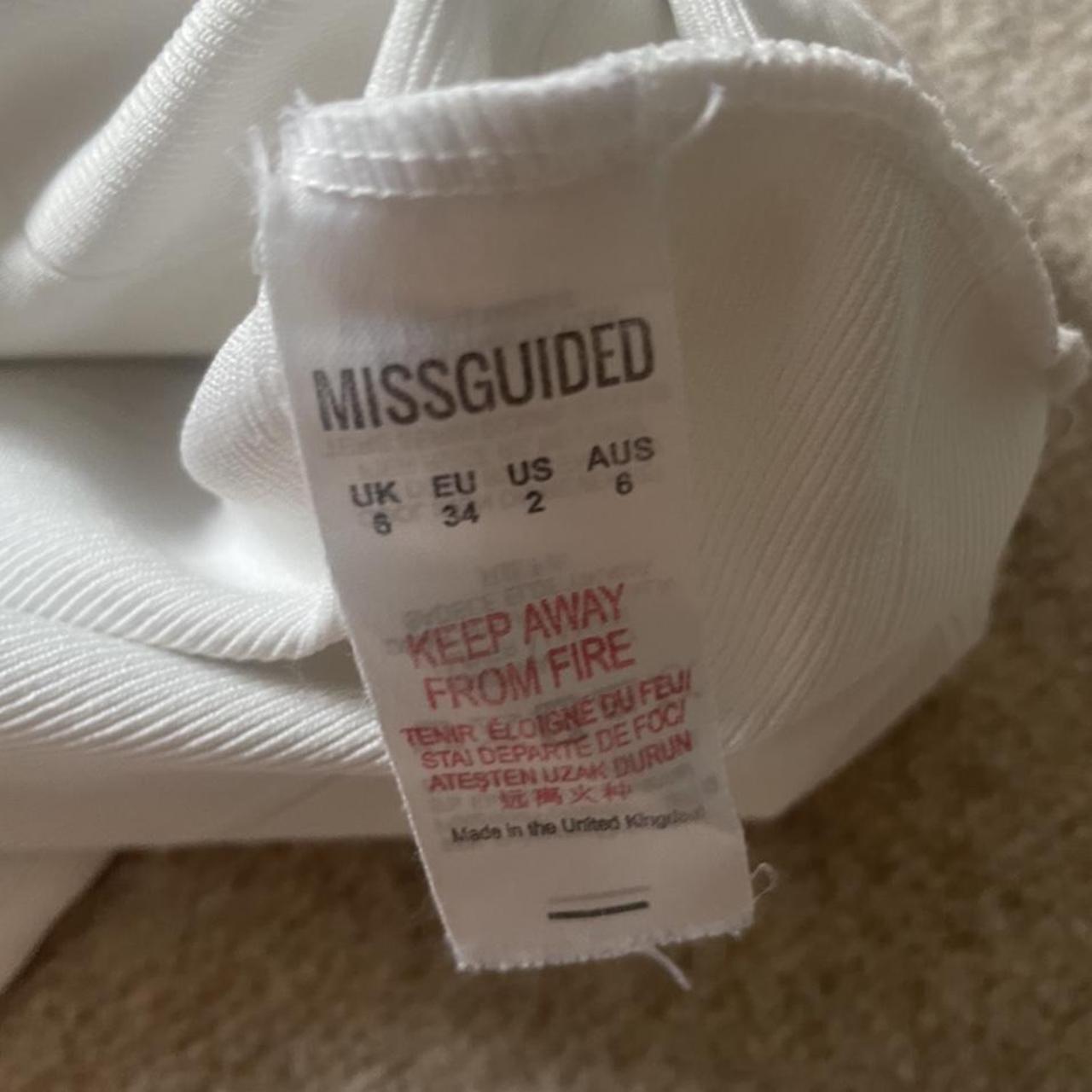 missguided ribbed white skirt size 6 worn once - Depop