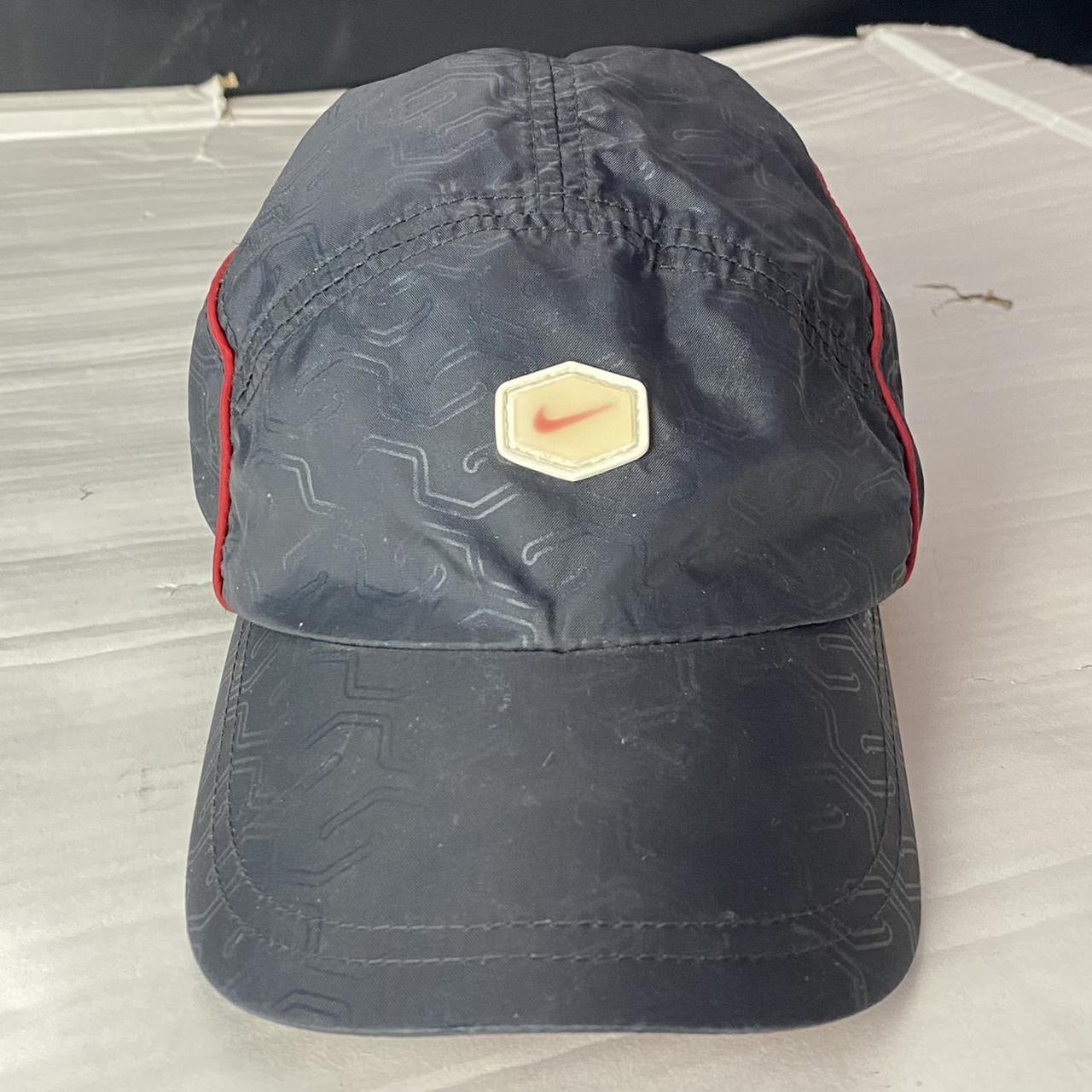 Vintage 2000s Nike Hex Logo Cap Black Red. In good... - Depop