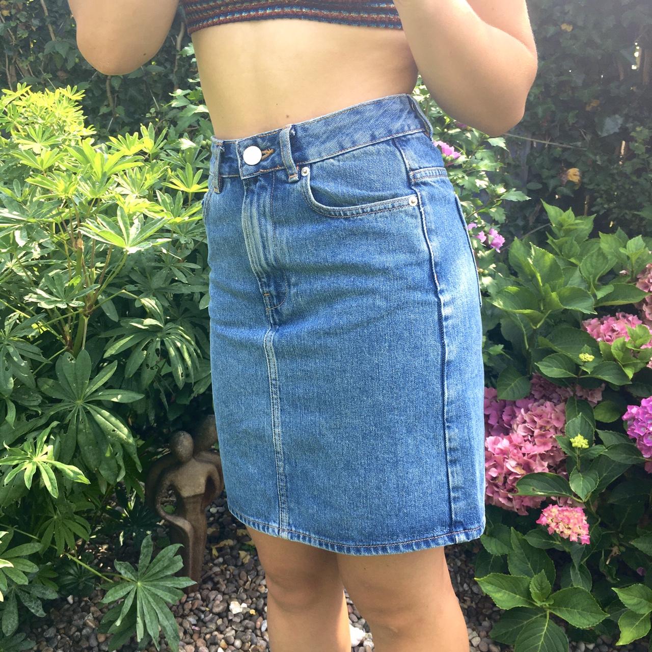 AMAZING ASOS BLUE DENIM SKIRT🦋💙 Really cute blue... - Depop