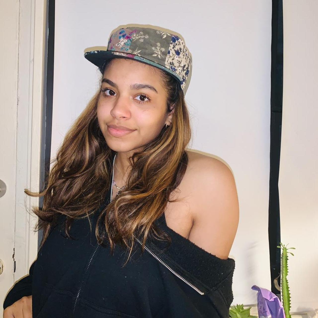 Gypsy rose patchwork corduroy floral cap So cute... - Depop