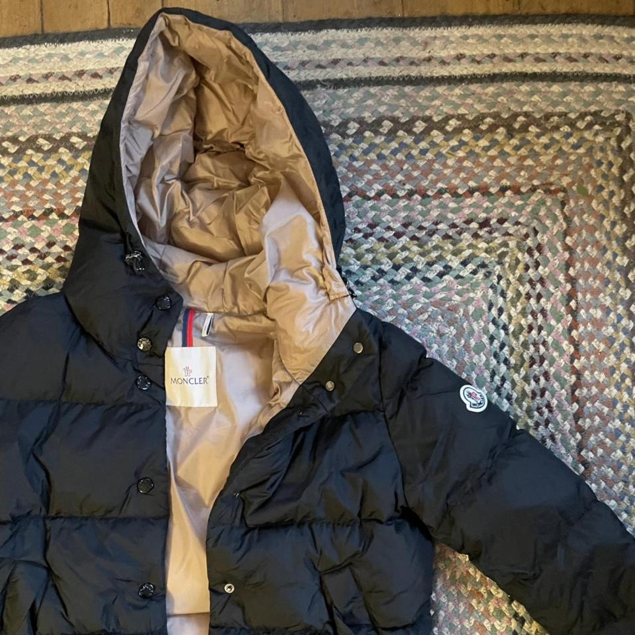 Black down puffer Lena Moncler jacket. Only worn a... - Depop