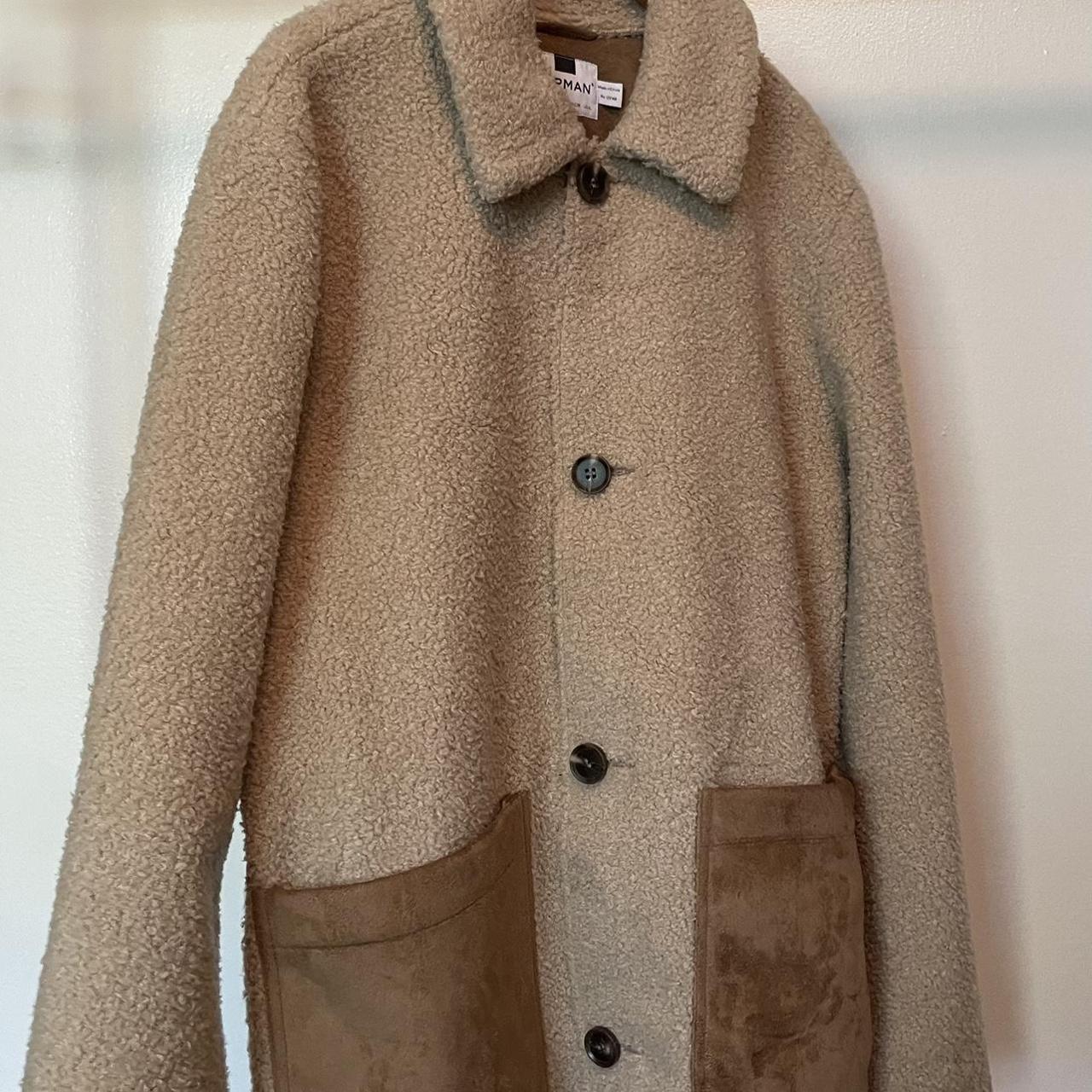 Top Man Sherpa jacket 🧥 Leather pockets Super... - Depop