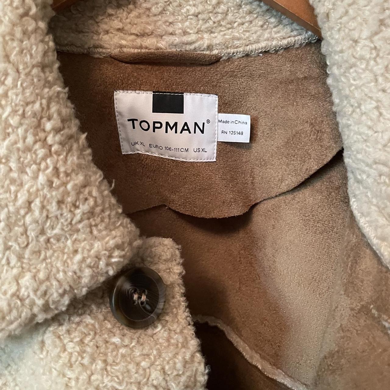 Top Man Sherpa jacket 🧥 Leather pockets Super... - Depop