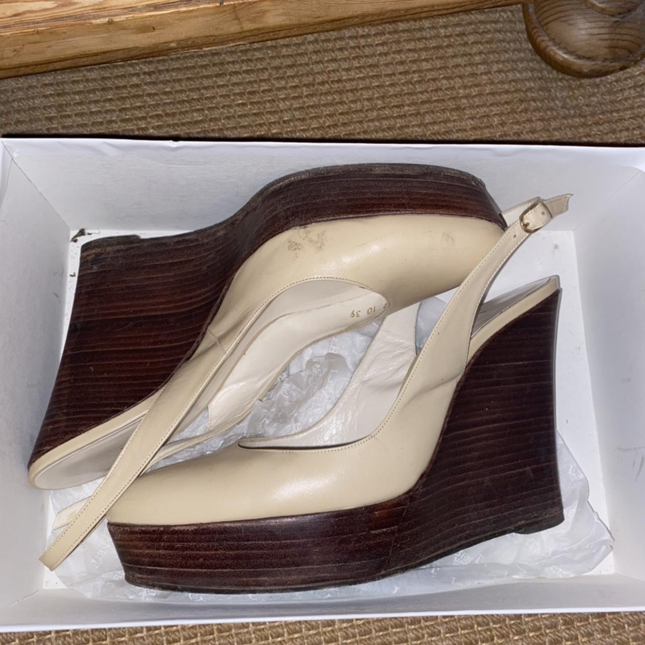 L.K Bennett heels/wedges in a size 39 - will clean... - Depop