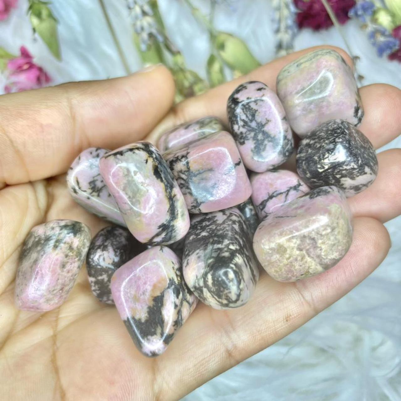 Rhodonite tumbles £2.50 each I can combine... - Depop