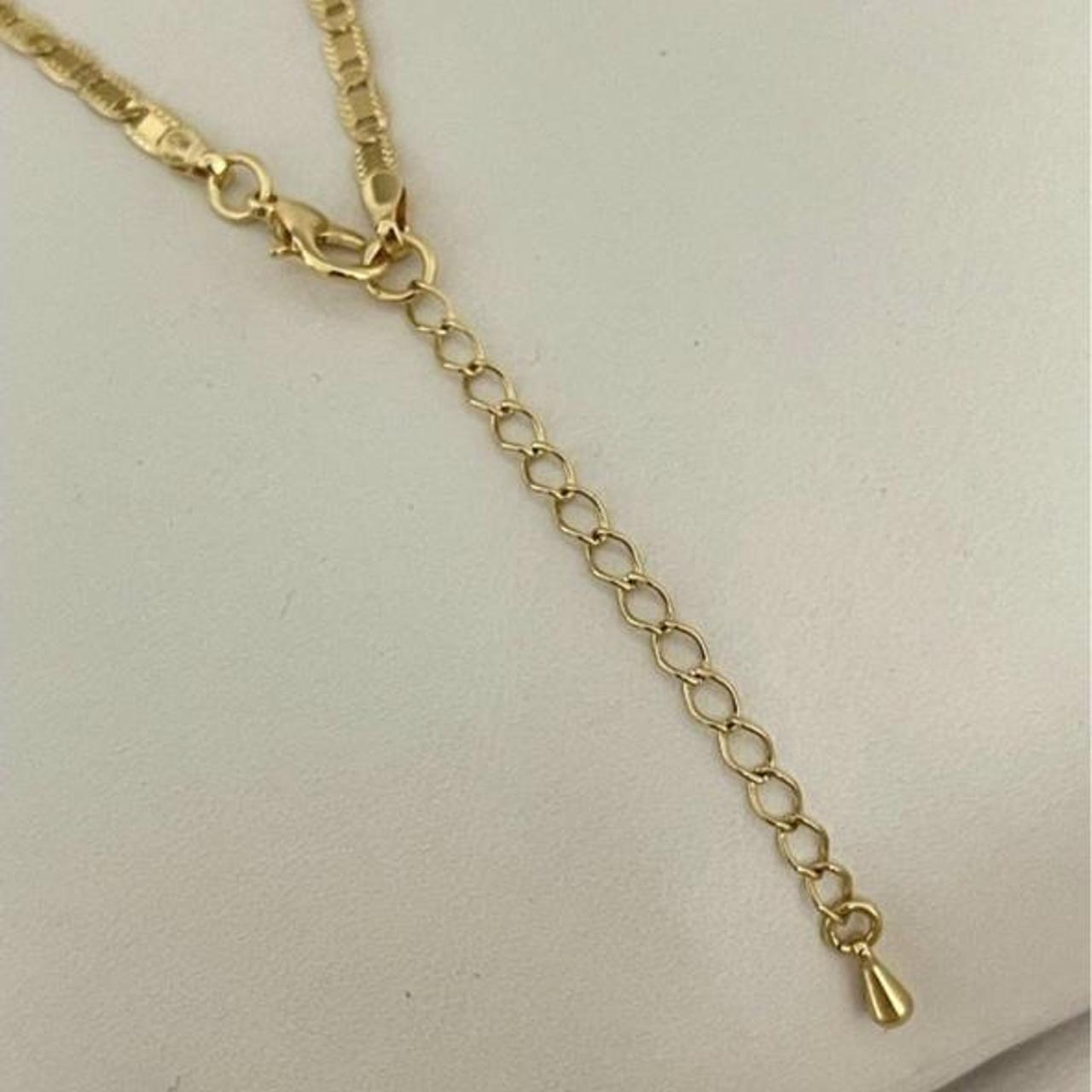 18k Gold Filled Evil Eye Mariner Bracelet 7.5” Won’t... | Depop