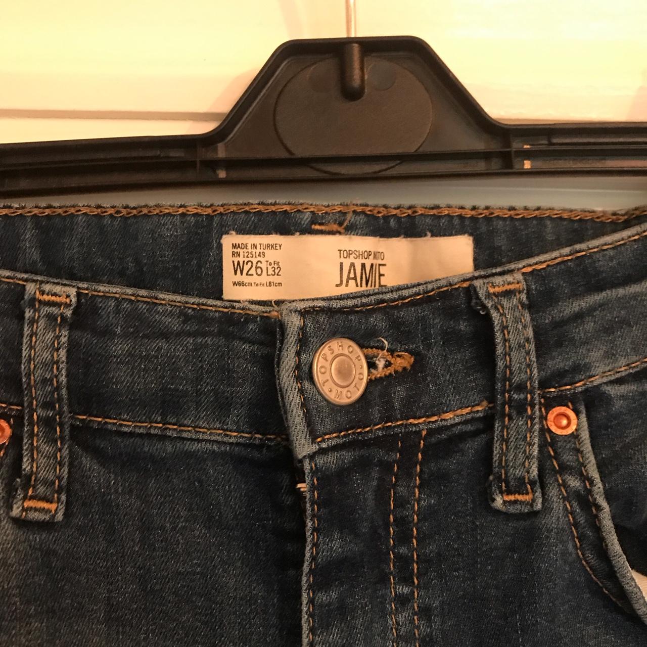 Top shop Jamie jeans w26 l32, only worn once! too... - Depop