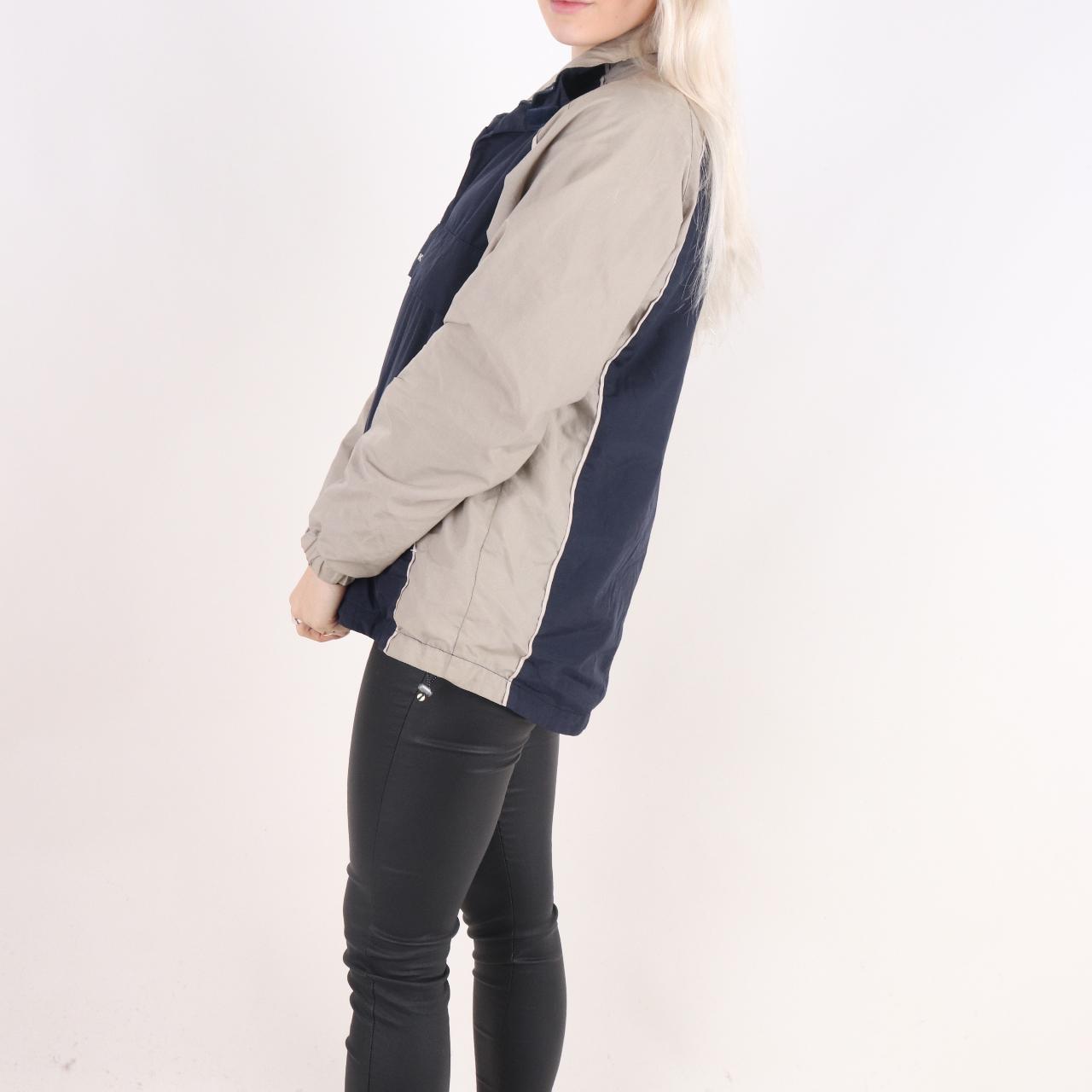 Kickers Women's Blue and Grey Jacket | Depop