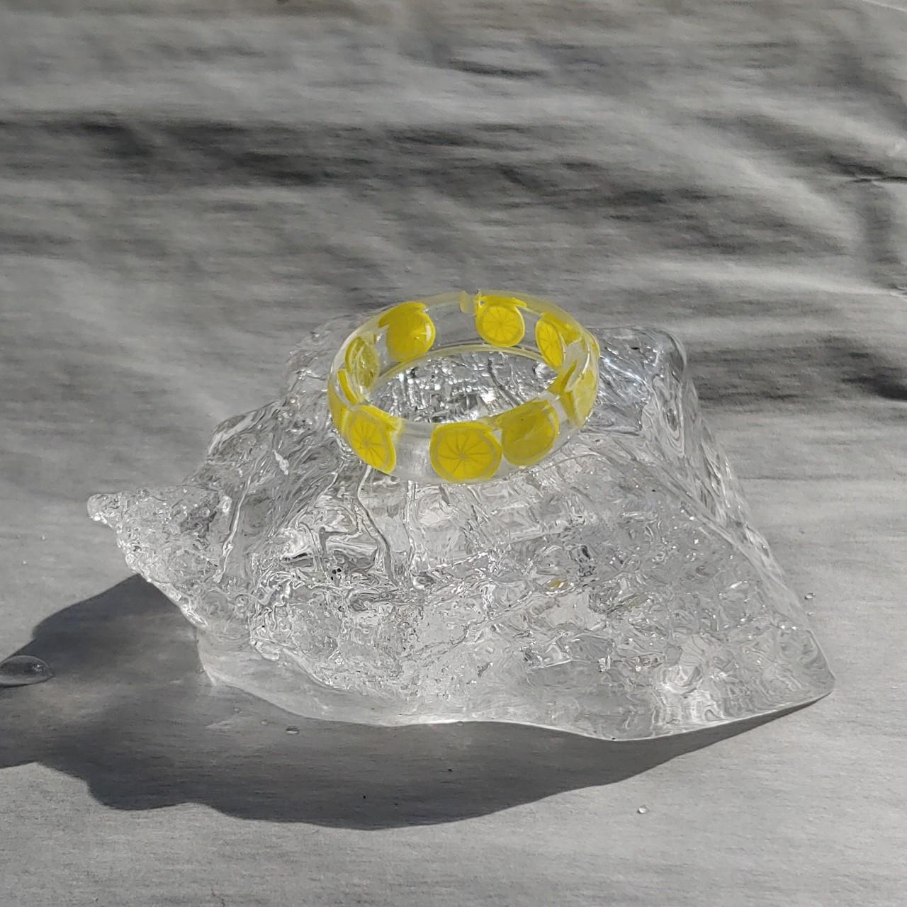 Handmade resin lemon slice ring! Clear resin with... - Depop