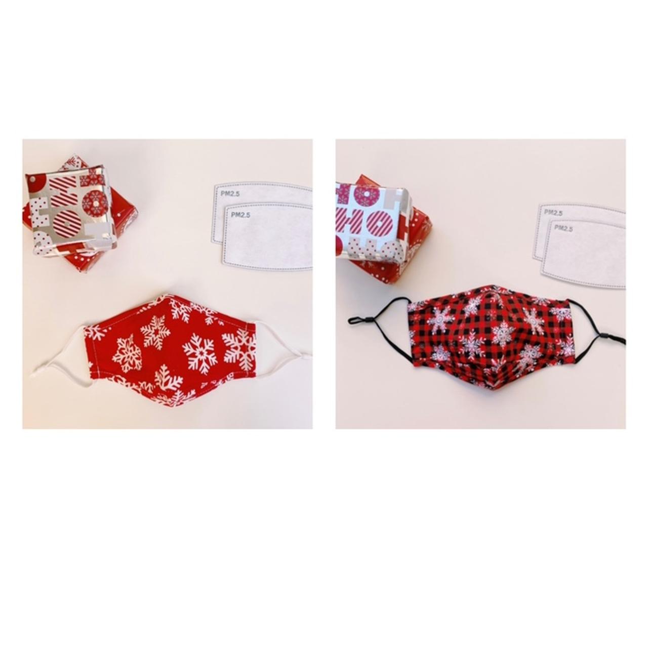 ️ plaid snowflake holiday face mask 🎅🏻 This is a... - Depop